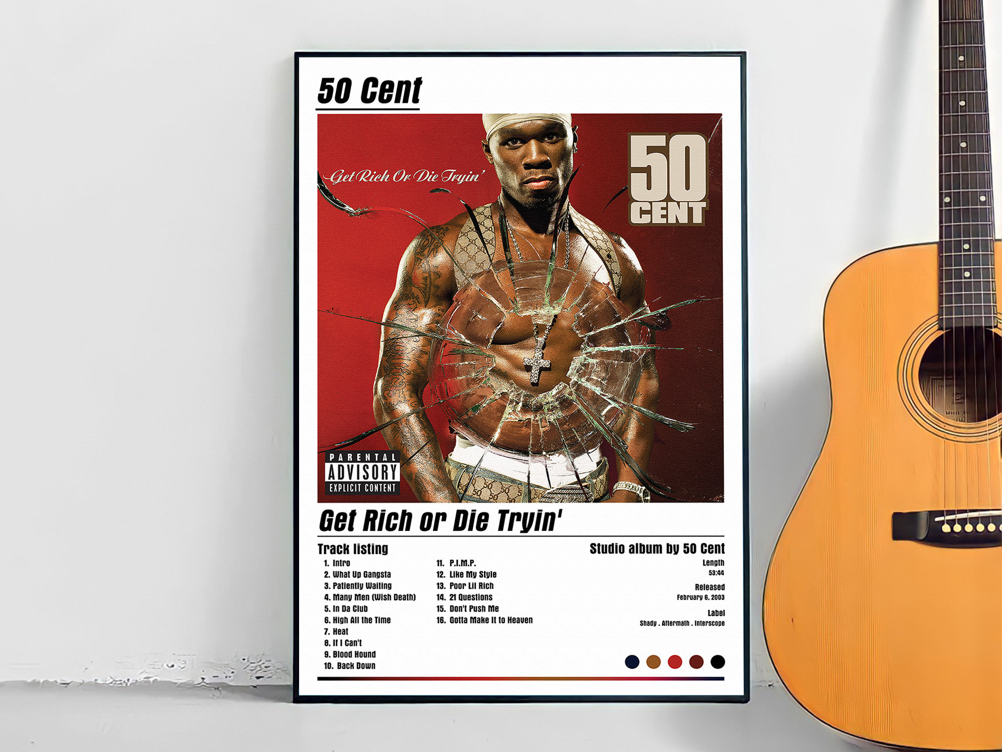 POSTER 50 Cent - Get Rich or Die Tryin | Album Cover Poster-UNFRAMED - Walmart.com