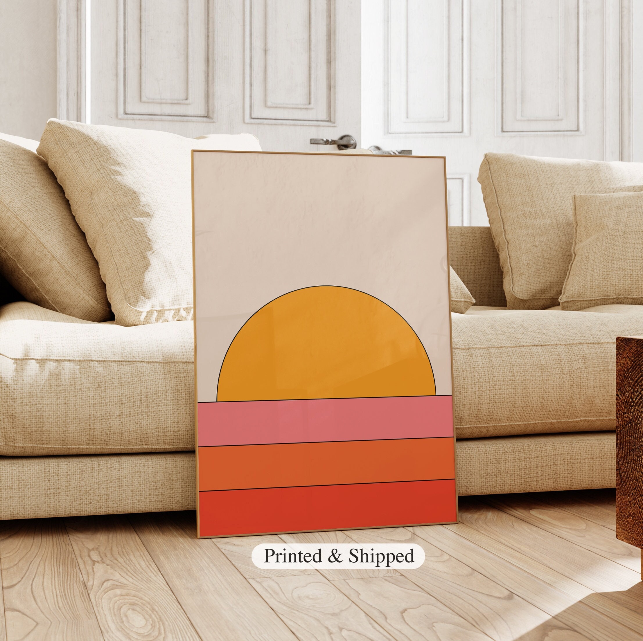 POSTER 70s Sunset Print - 1970s Decor - Retro Sunset Art Print - 70s ...