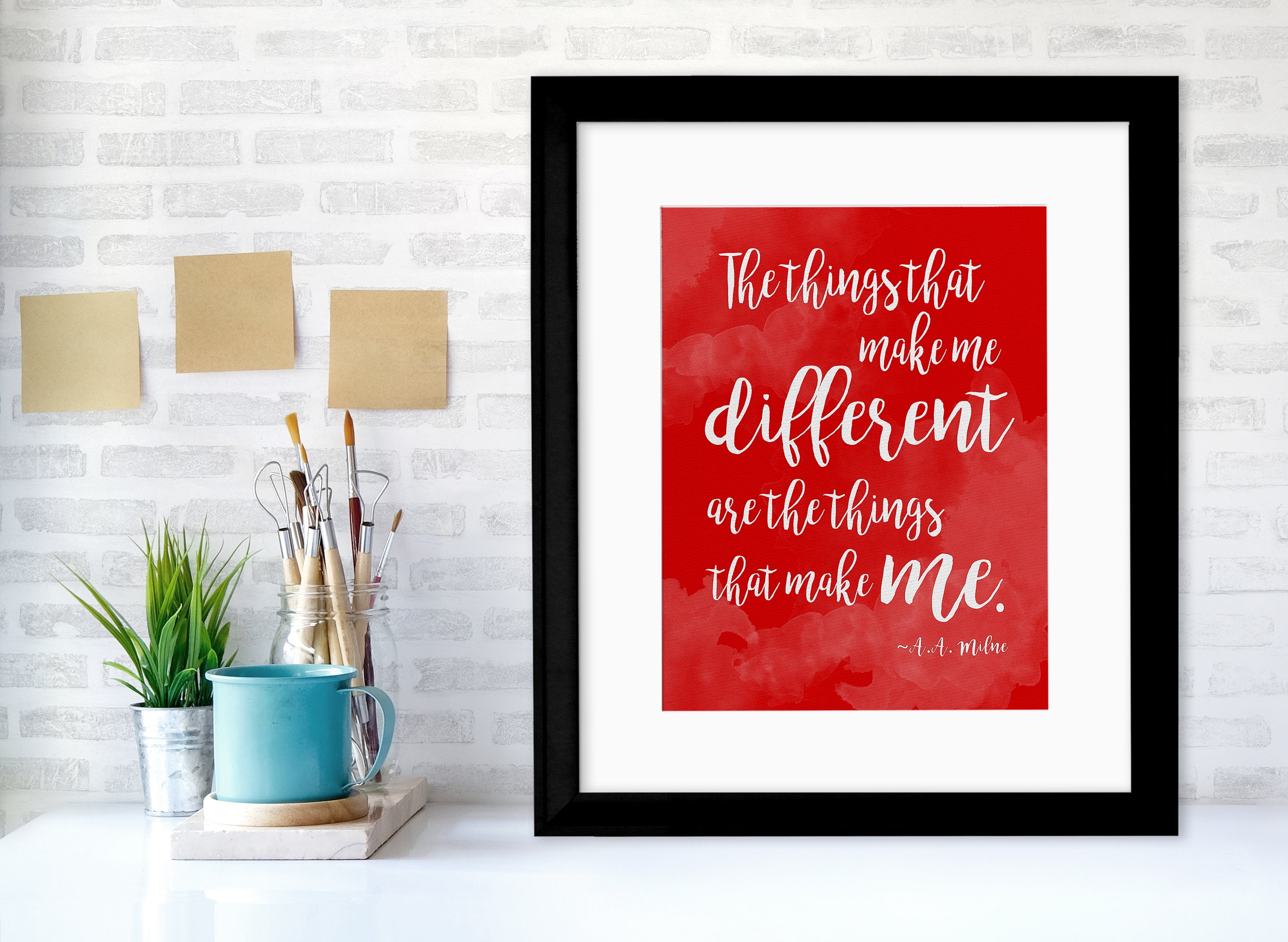 POSTER A.A. Milne Different Inspirational Quote Poster. Fine Art Print ...