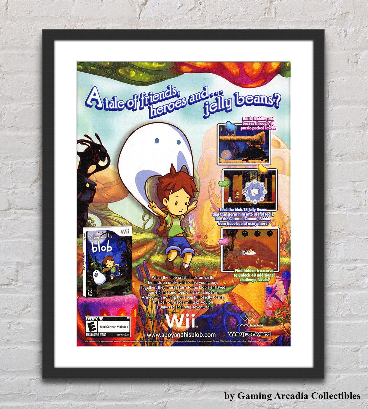 POSTER A Boy and His Blob Nintendo Wii Poster-24x36-UNFRAMED - Walmart.com