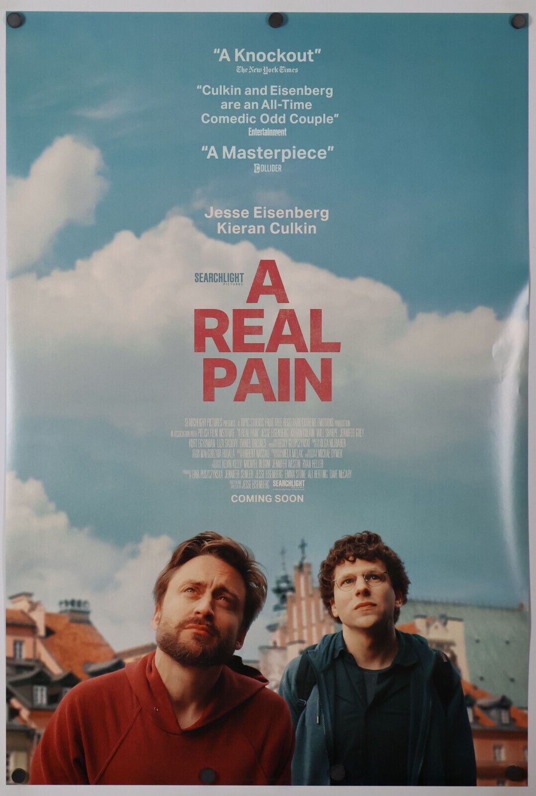 POSTER A Real Pain original DS movie poster 2024 INTL Eisenberg , Culkin-24x36-UNFRAMED ...