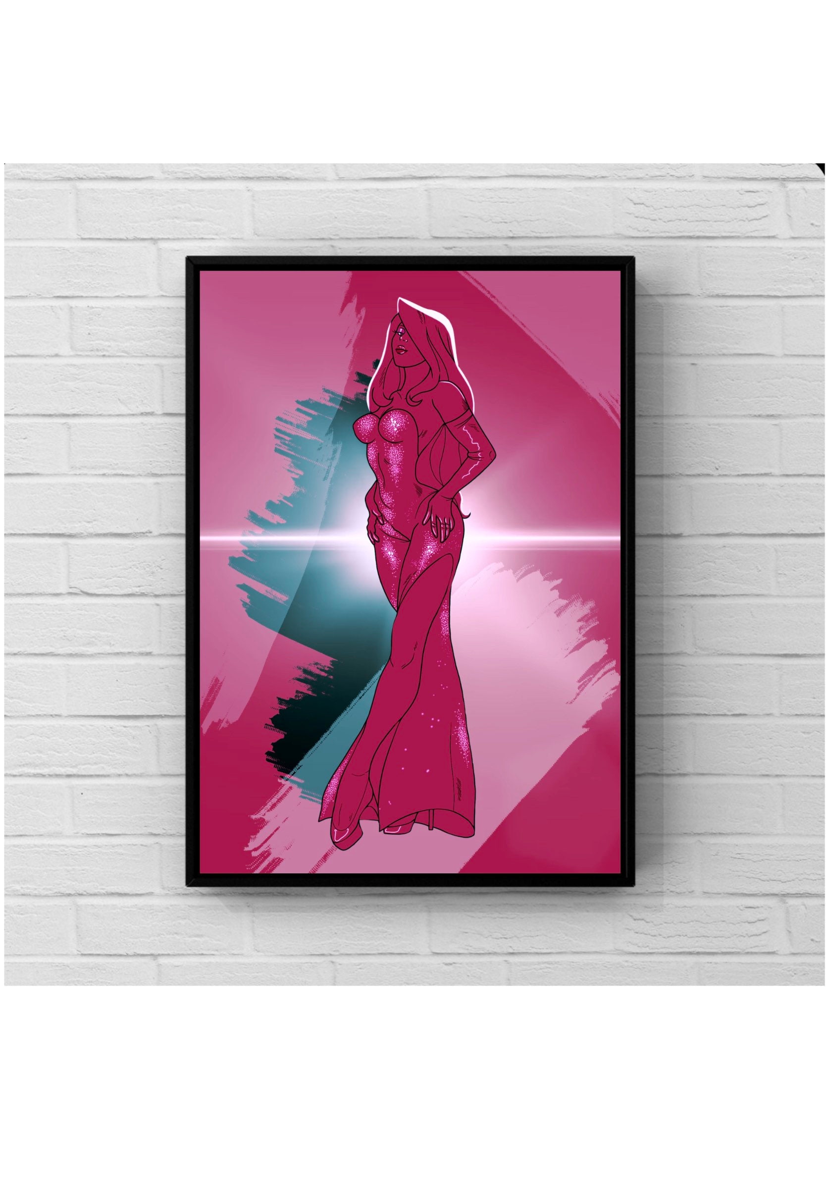 POSTER A3 Stylised Who Rodger Rabbit? Jessica Rabbit Character Print ...