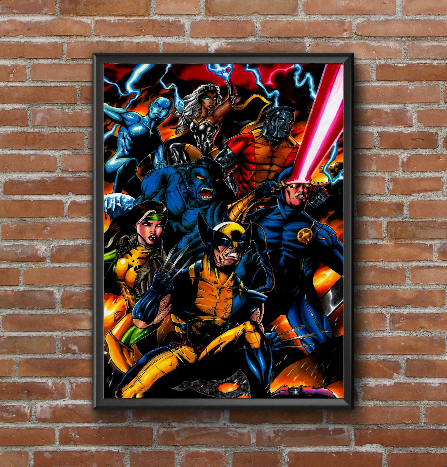 POSTER A3 X-Men Marvel Comics Poster Hand Drawn Limited Print ...