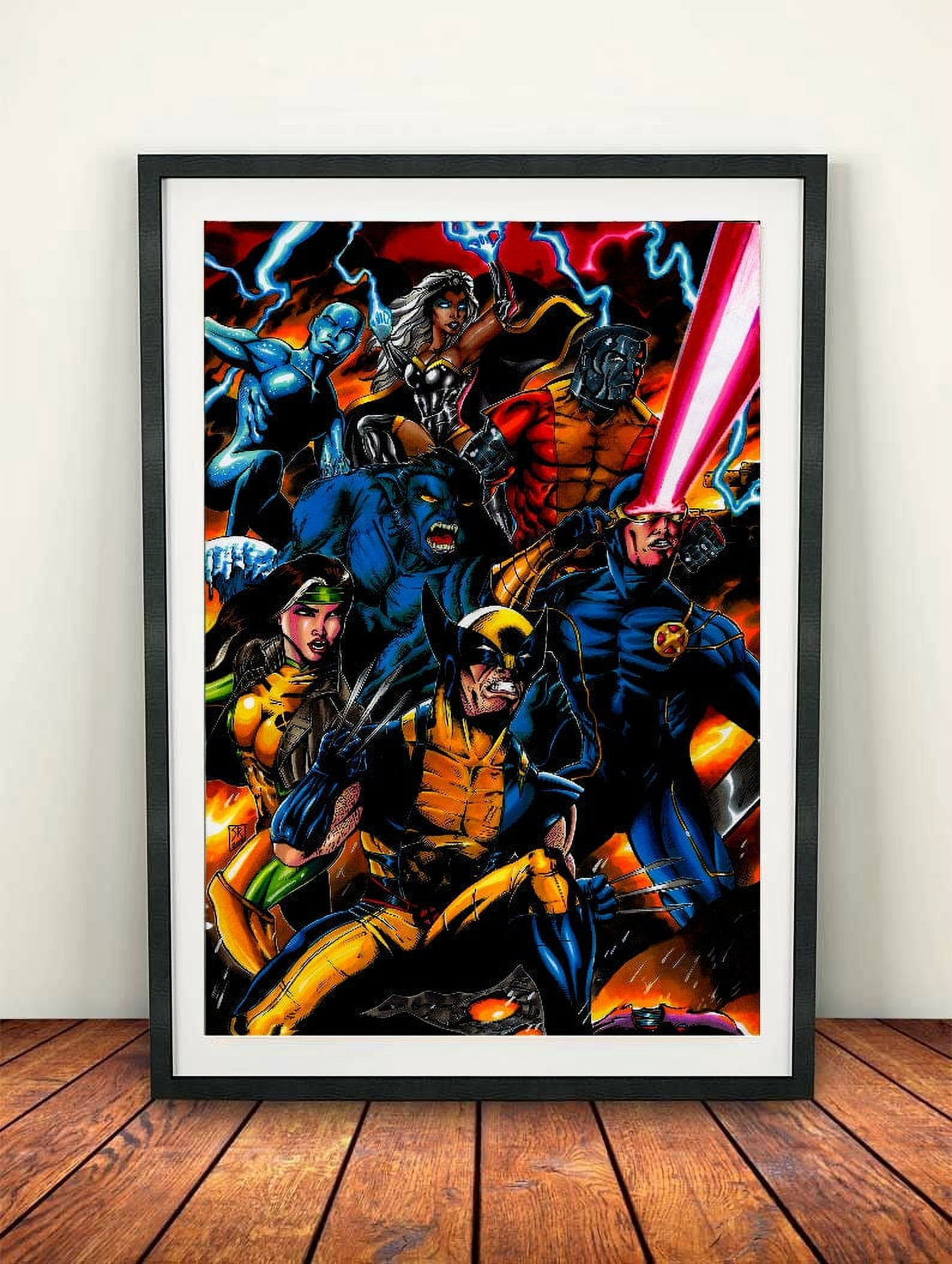 POSTER A4 X-Men Marvel Comics Poster Hand Drawn Limited Print ...