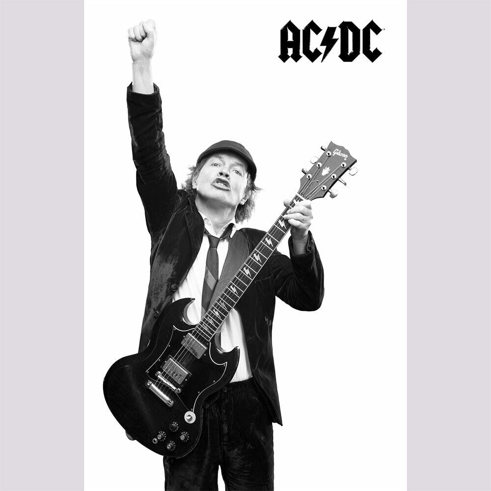 POSTER AC/DC - ANGUS - FABRIC POSTER FLAG - 27x42 MUSIC TP217-24x36 ...