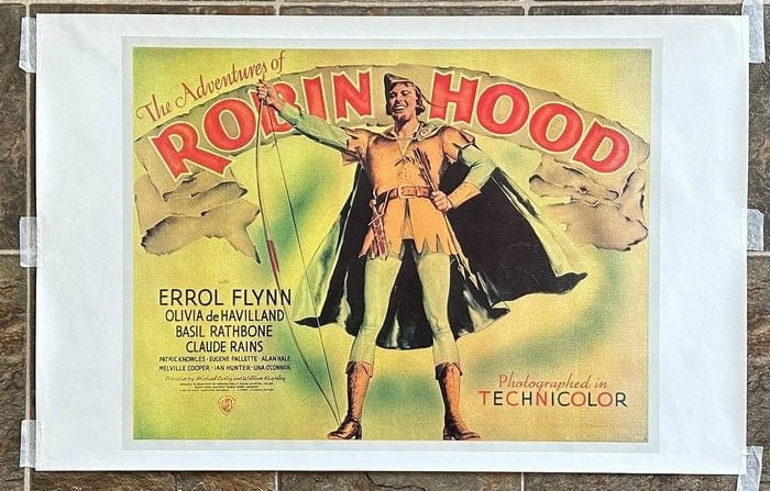 POSTER ADVENTURES Of ROBIN HOOD - rolled 22 x 34 Commercial Movie ...