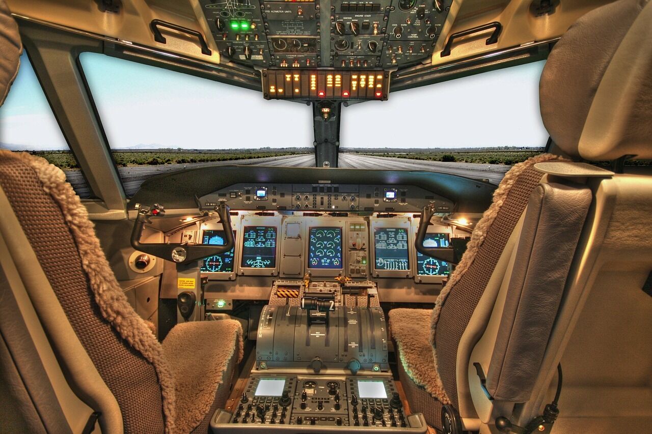 POSTER AIRPLANE COCKPIT POSTER PRINT STYLE G HI RES-8x12-UNFRAMED ...