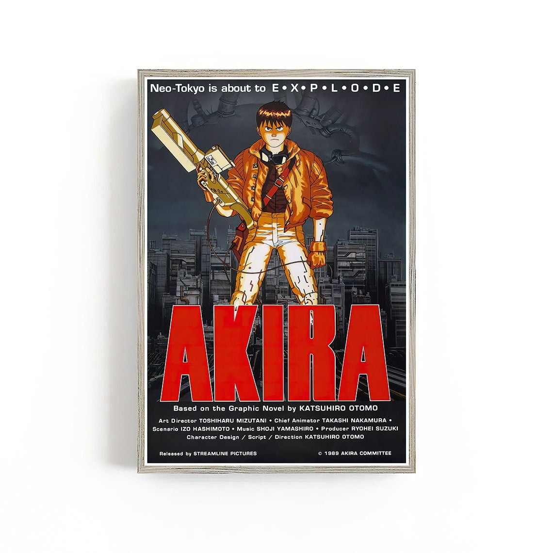 POSTER AKIRA - Movie Poster - 1988, Printable Art Print, Modern Wall ...