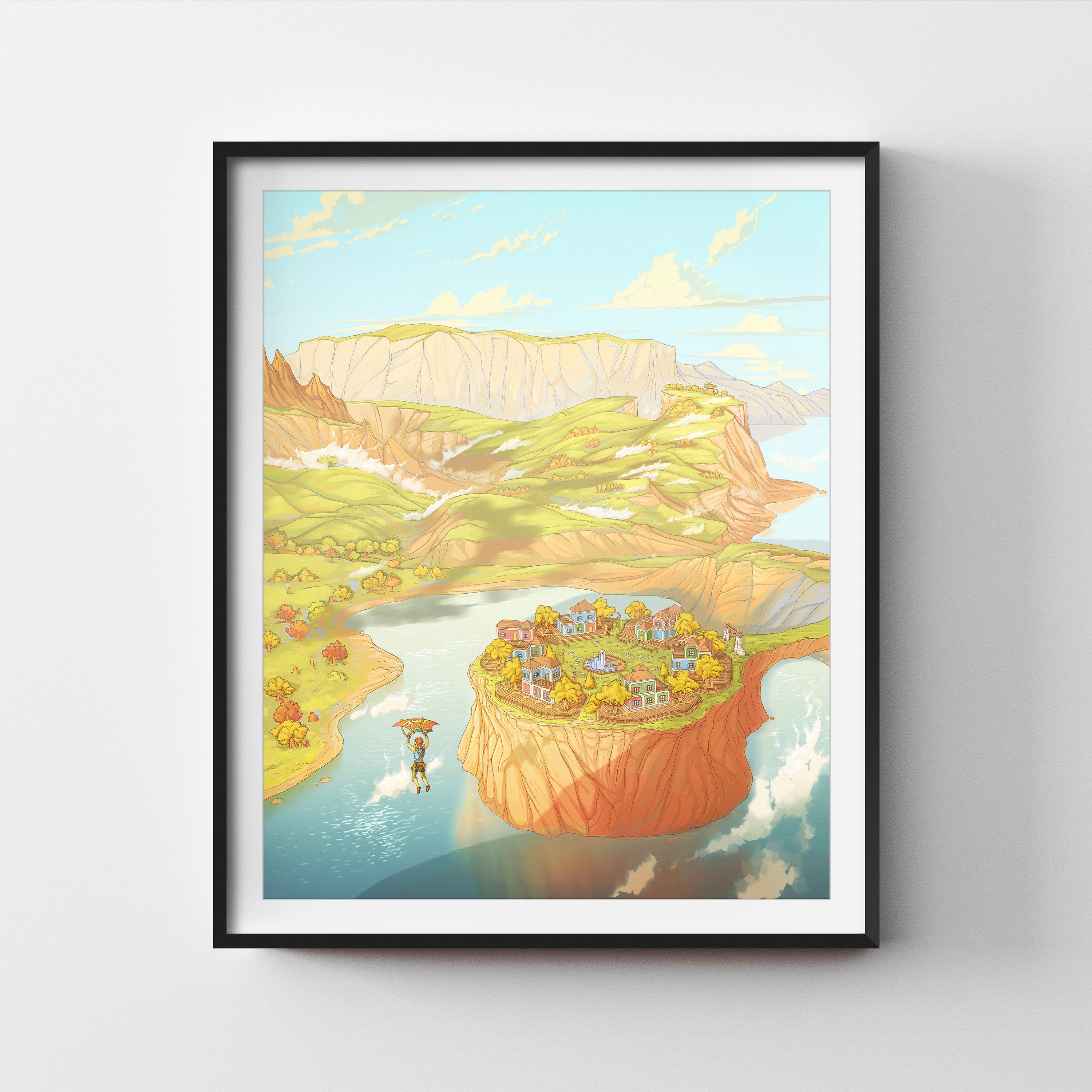POSTER AKKALA REGION Artwork Print, The Legend of Zelda, Breath of the ...