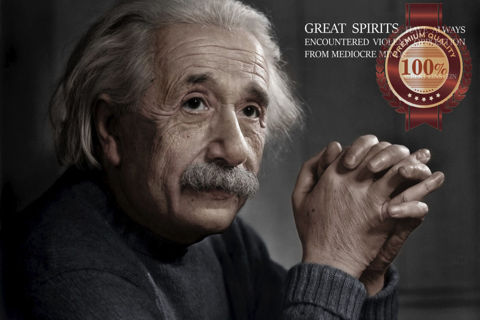 POSTER ALBERT EINSTEIN FAMOUS QUOTE MOTIVATIONAL INSPIRATIONAL PRINT ...