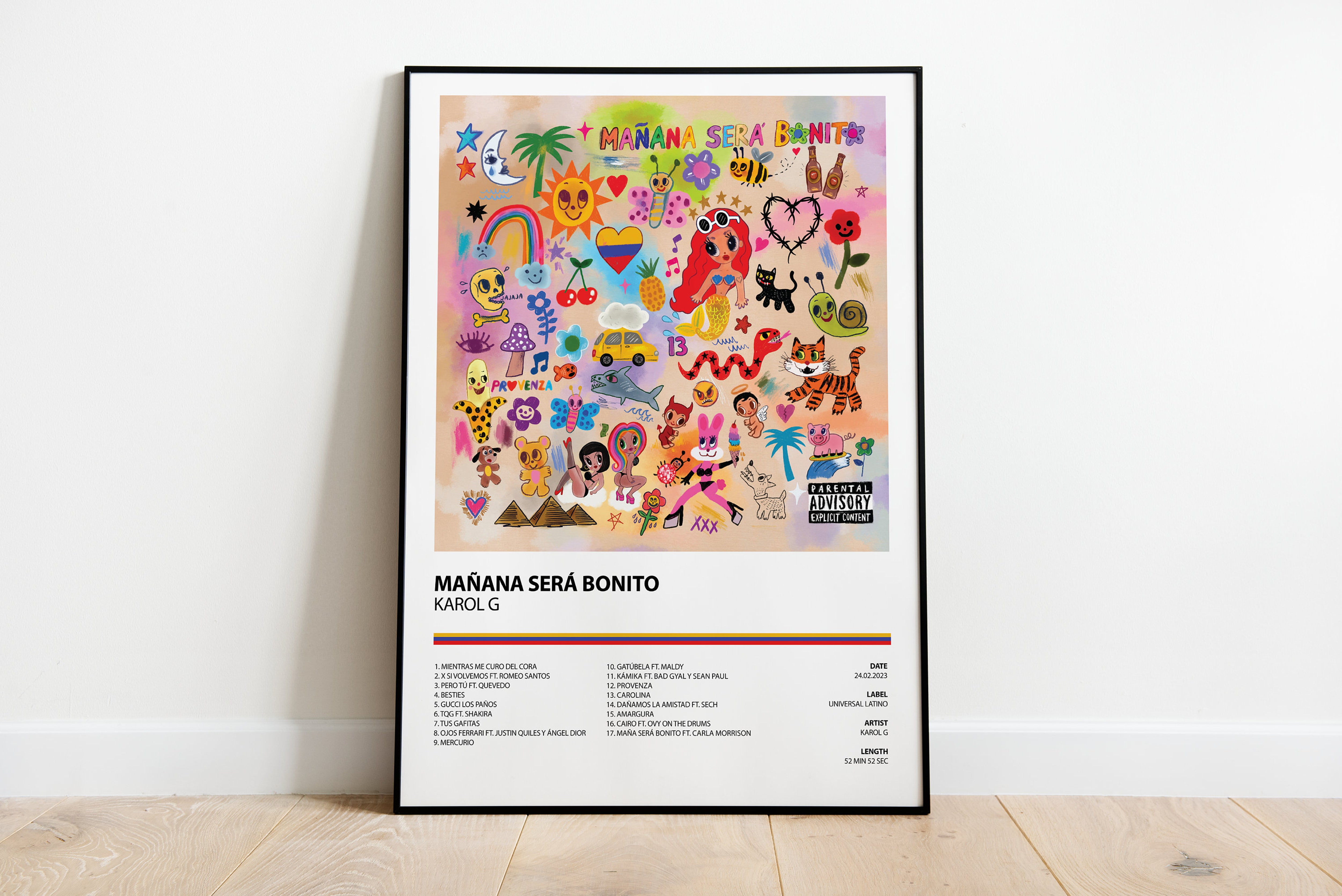 POSTER ALBUM COVER/POSTER - manana sera bonito / karol g -UNFRAMED ...
