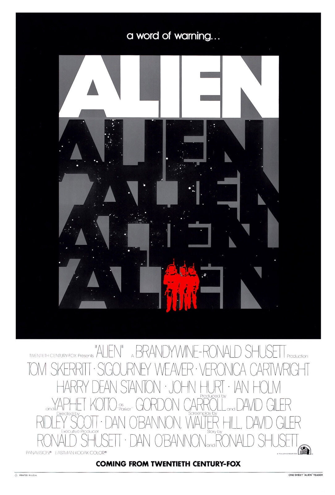 POSTER ALIEN Movie POSTER Horror Sci-Fi Ridley Scott-24x36-UNFRAMED ...