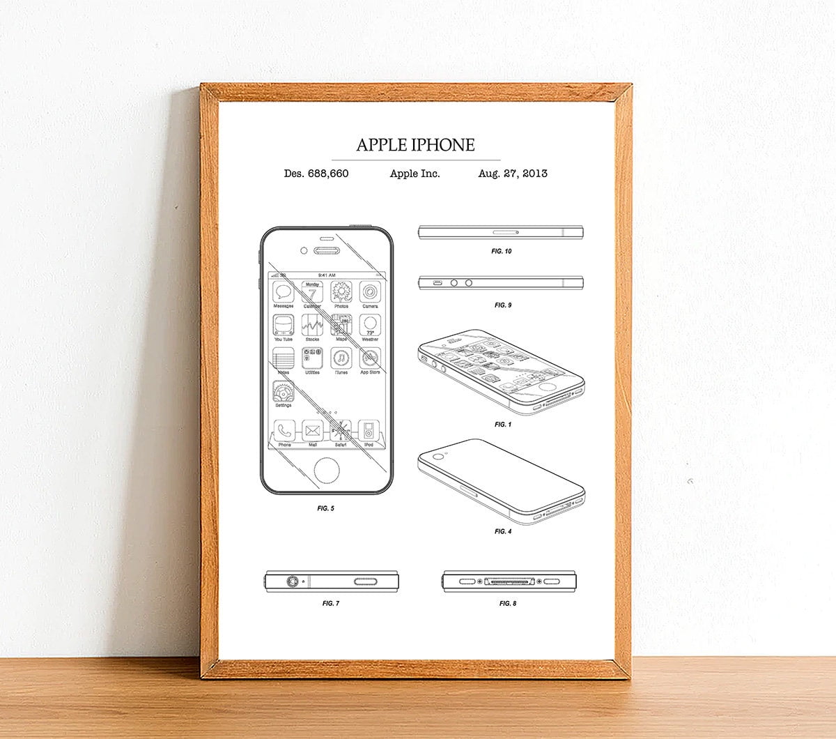 POSTER APPLE iPHONE Patent Poster Print - Prints - Home Wall Art Decor ...