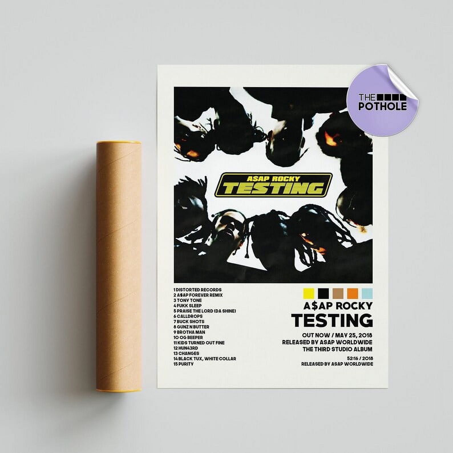 POSTER ASAP Rocky Poster / Testing Poster / Album Cover Poster Poster ...