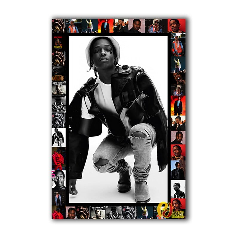 POSTER ASAP Rocky collection rapper Muscicain Poster ASAP Rocky ...