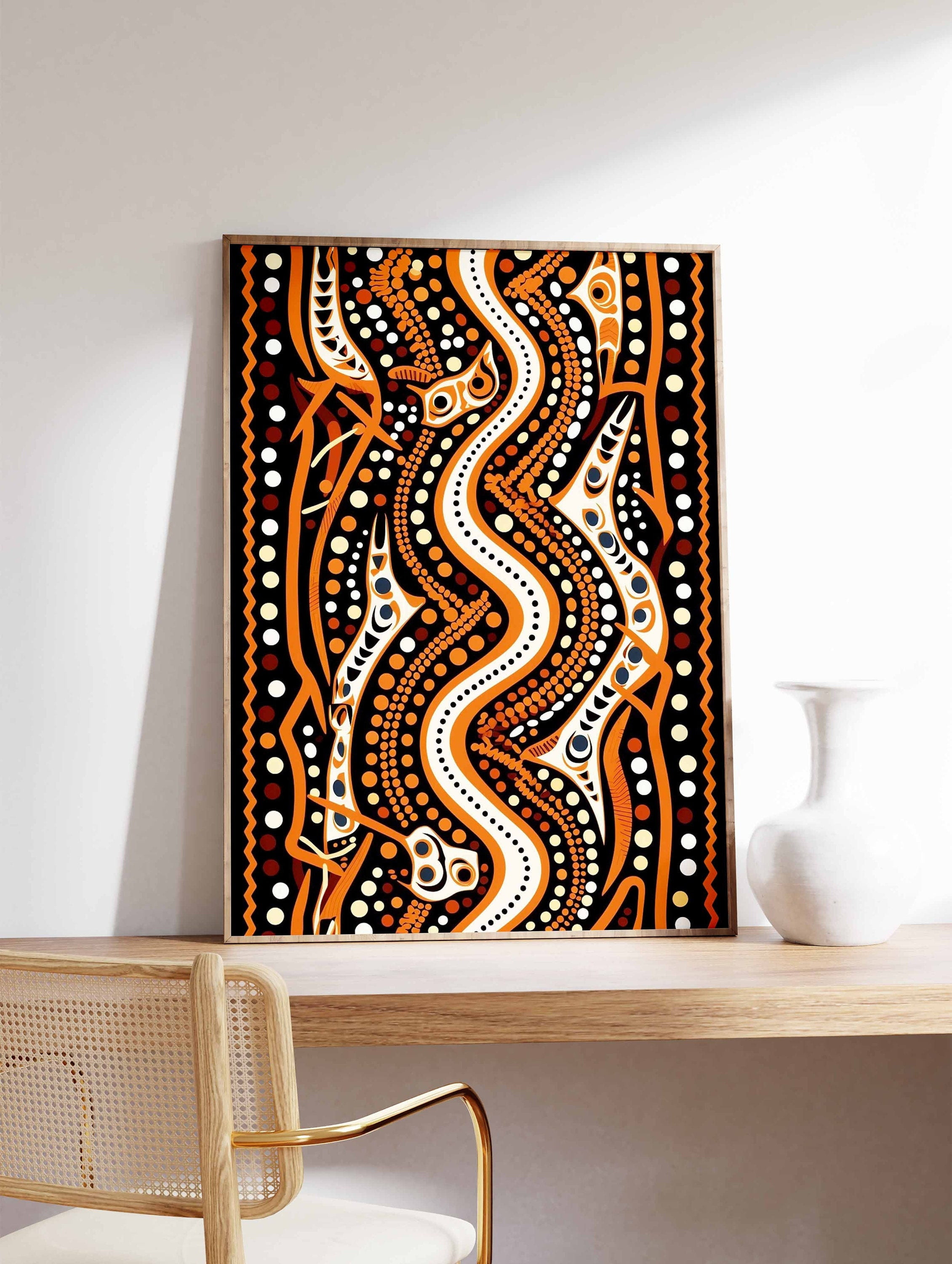 POSTER Aboriginal Print, Cultural Wall Art, Indigenous Poster, Tribal ...
