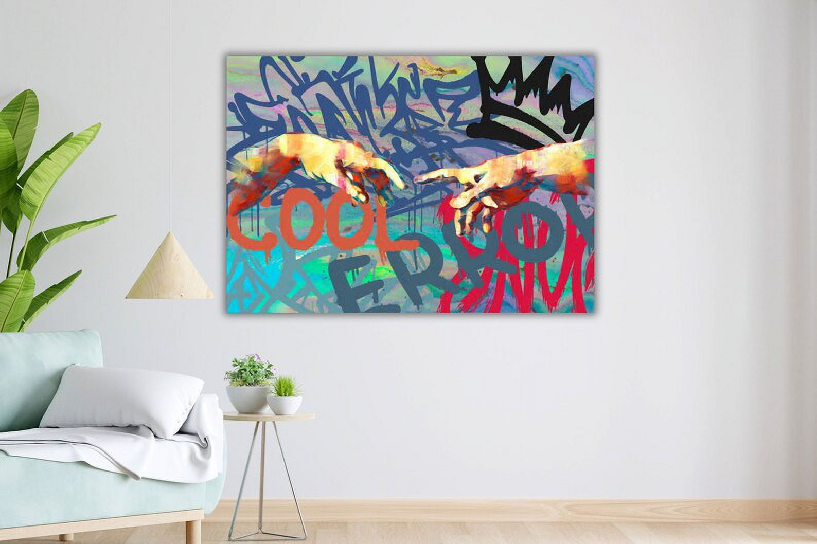 POSTER Abstract Holding Hands Graffiti Art Poster, Wall Art, Modern ...