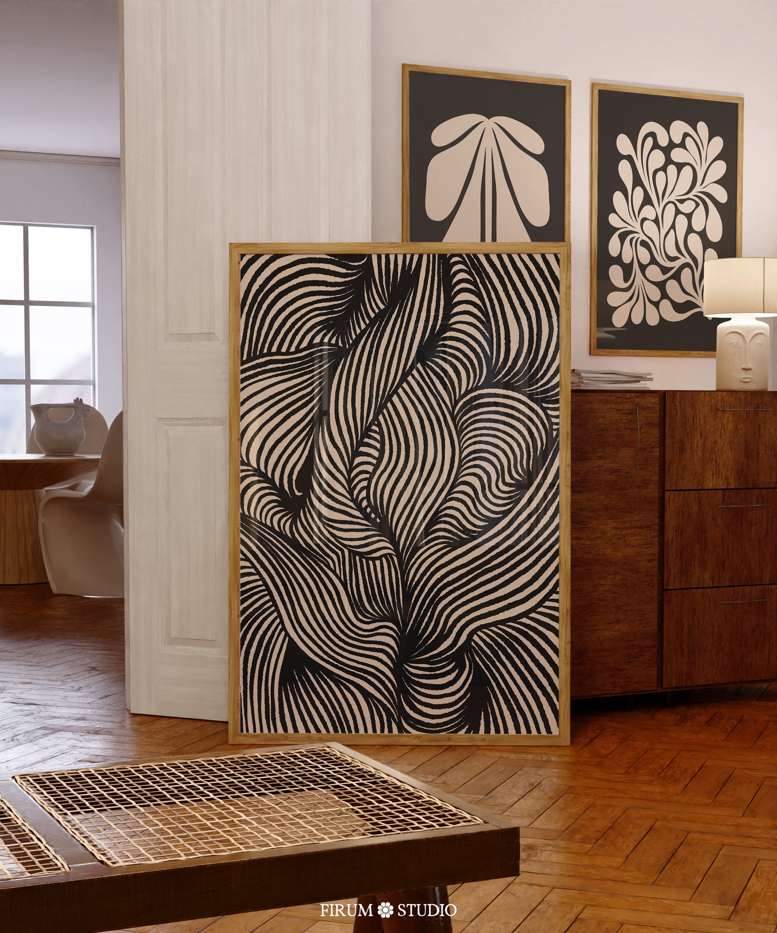 Poster Abstract Lines Art Print, Modern Neutral Aesthetic Wall Decor ...
