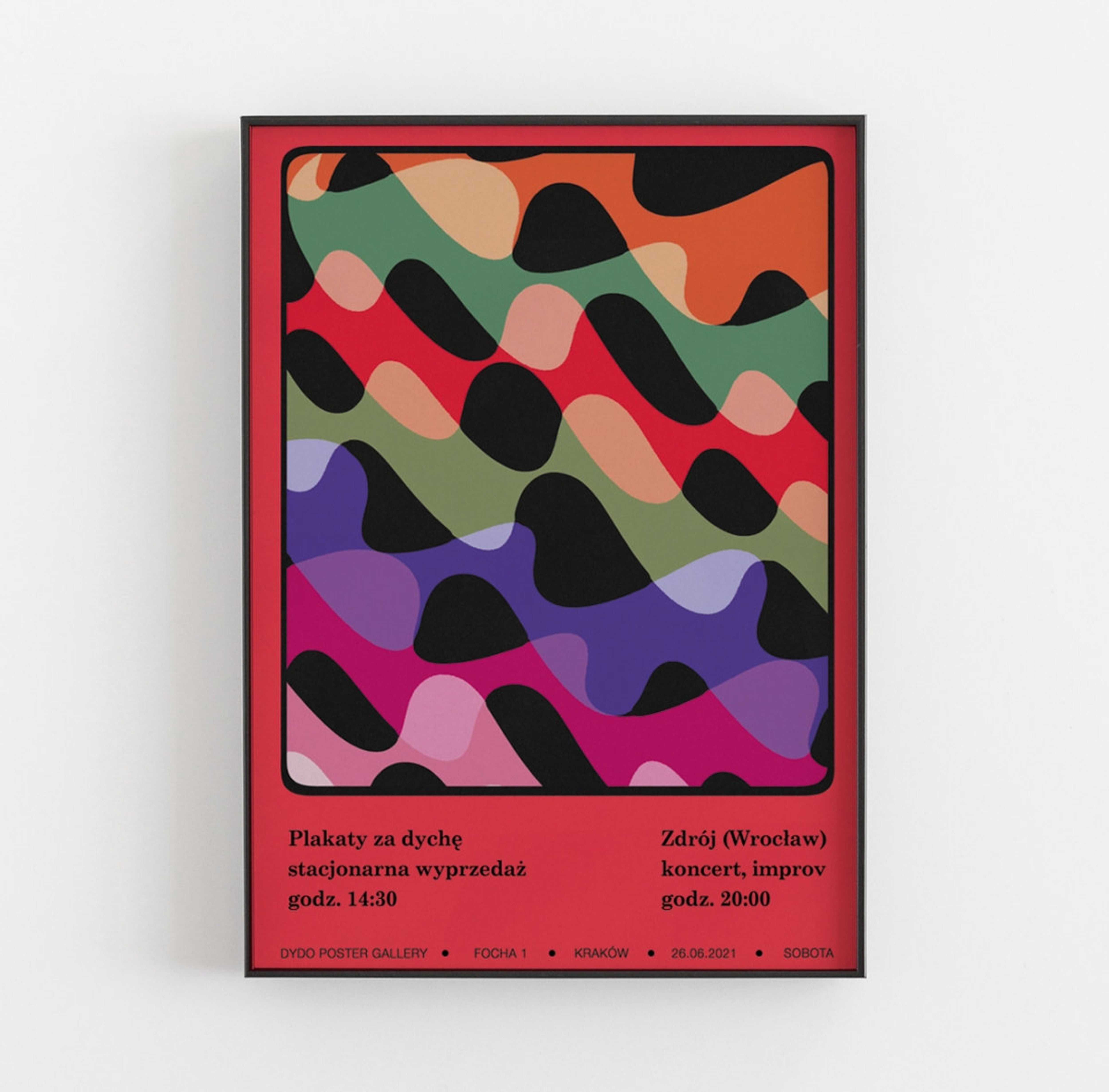 POSTER Abstraction colors composition improvisation poster, plakat, print, art, waves ...