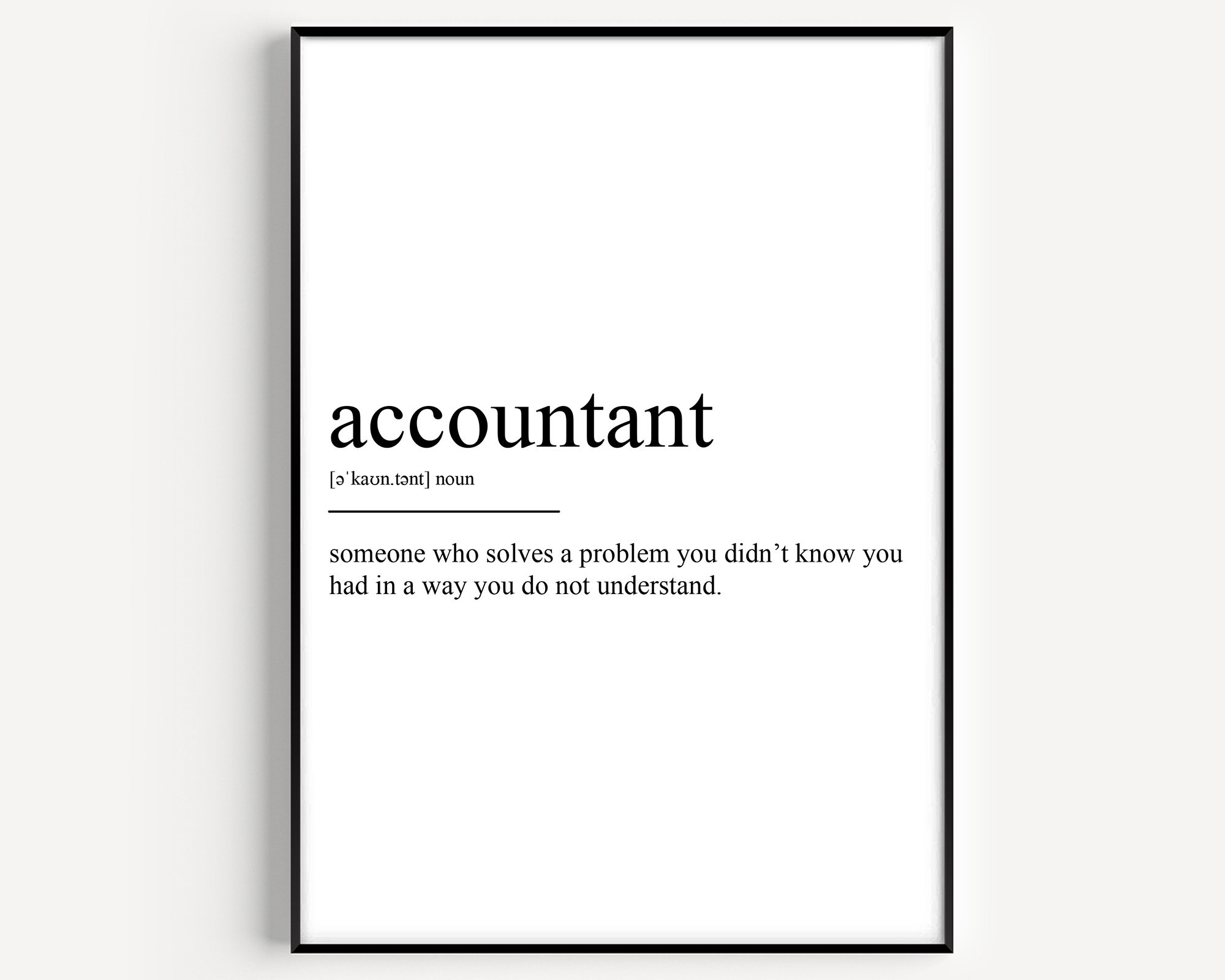 POSTER Accountant Definition Print - Version 2-UNFRAMED - Walmart.com