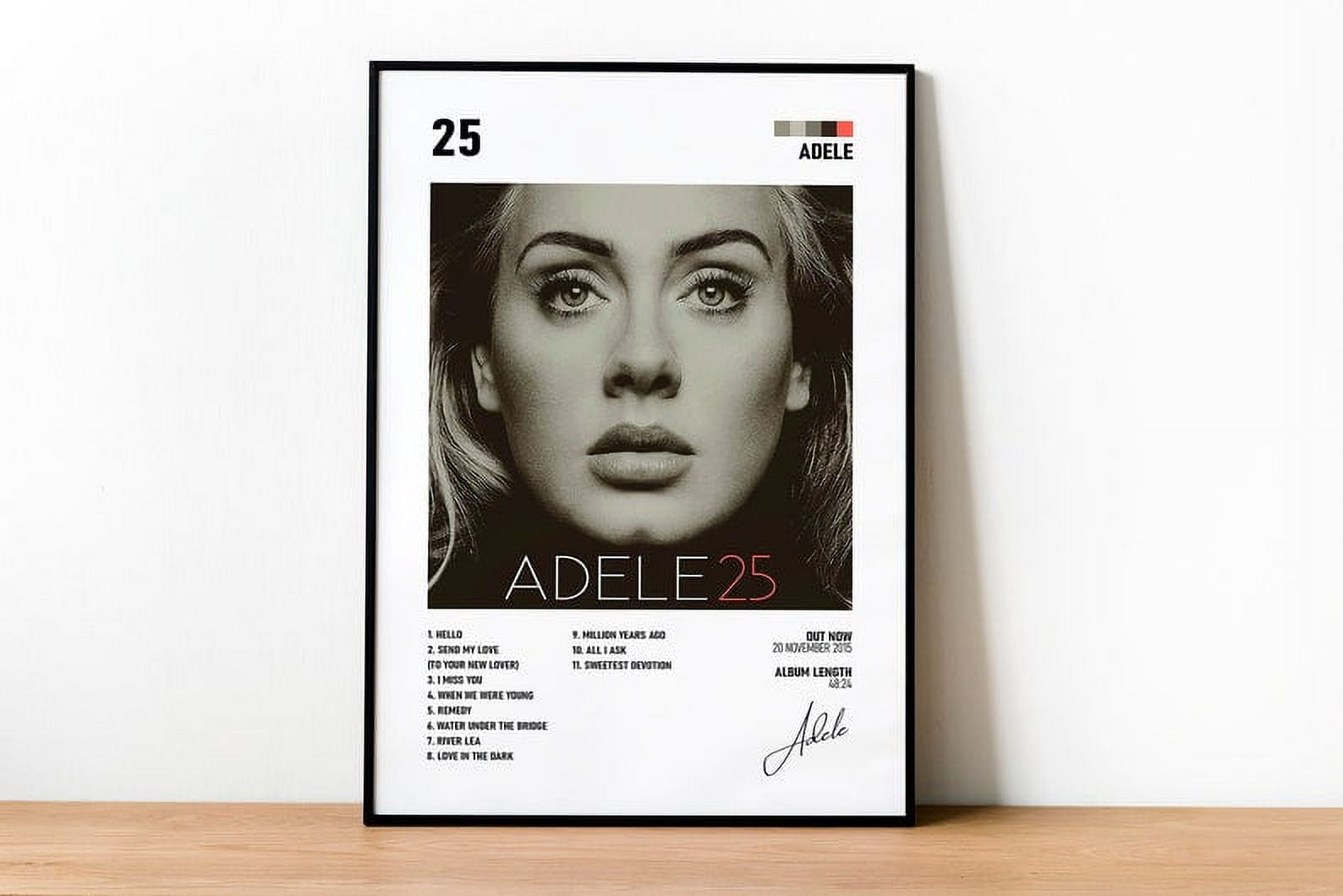 POSTER Adele - 25 Album Cover Print - Adele Tracklist Poster - Birthday ...