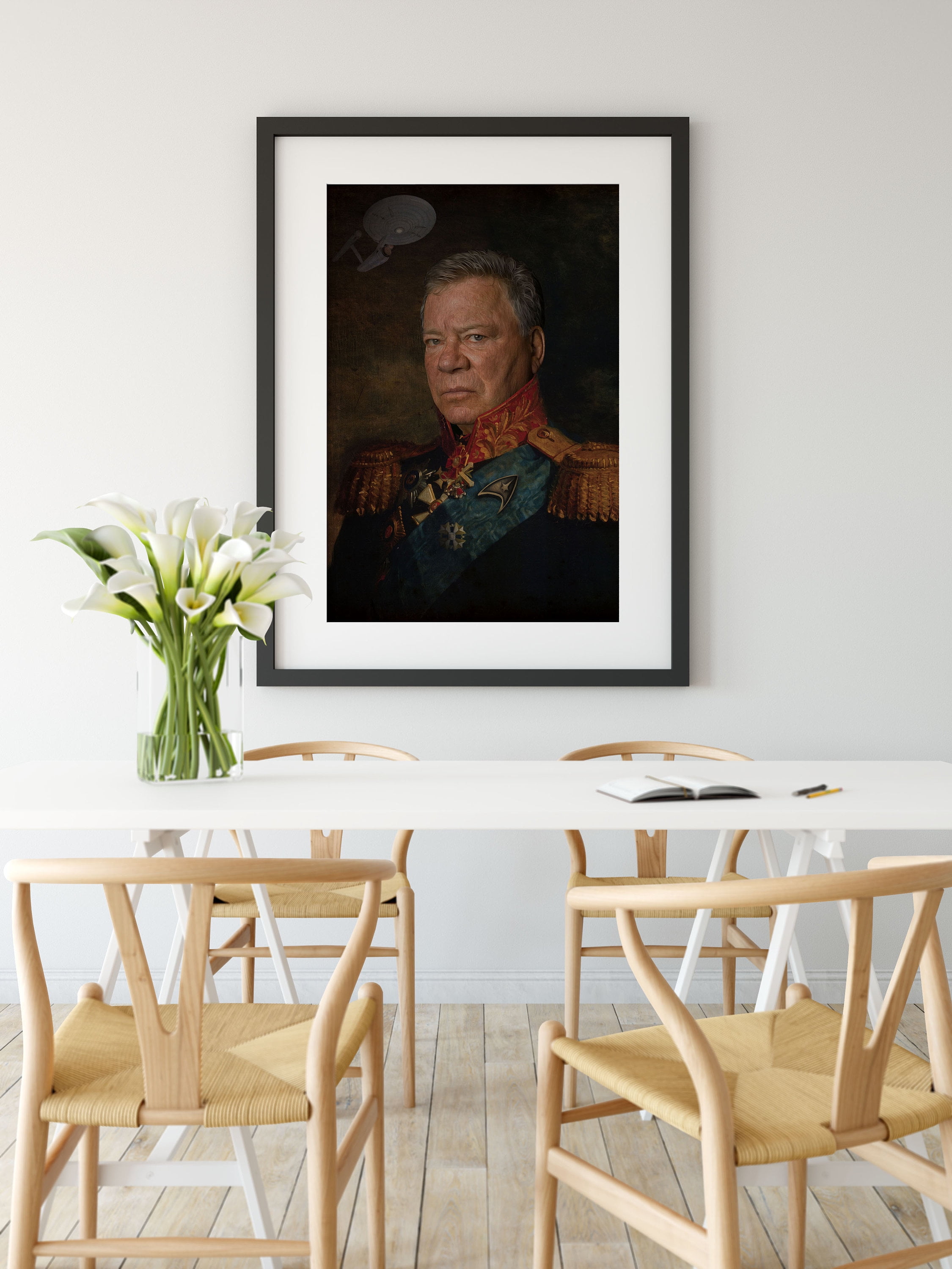 Poster Admiral James T Kirk Oil Painting Portrait - A Star Trek ...