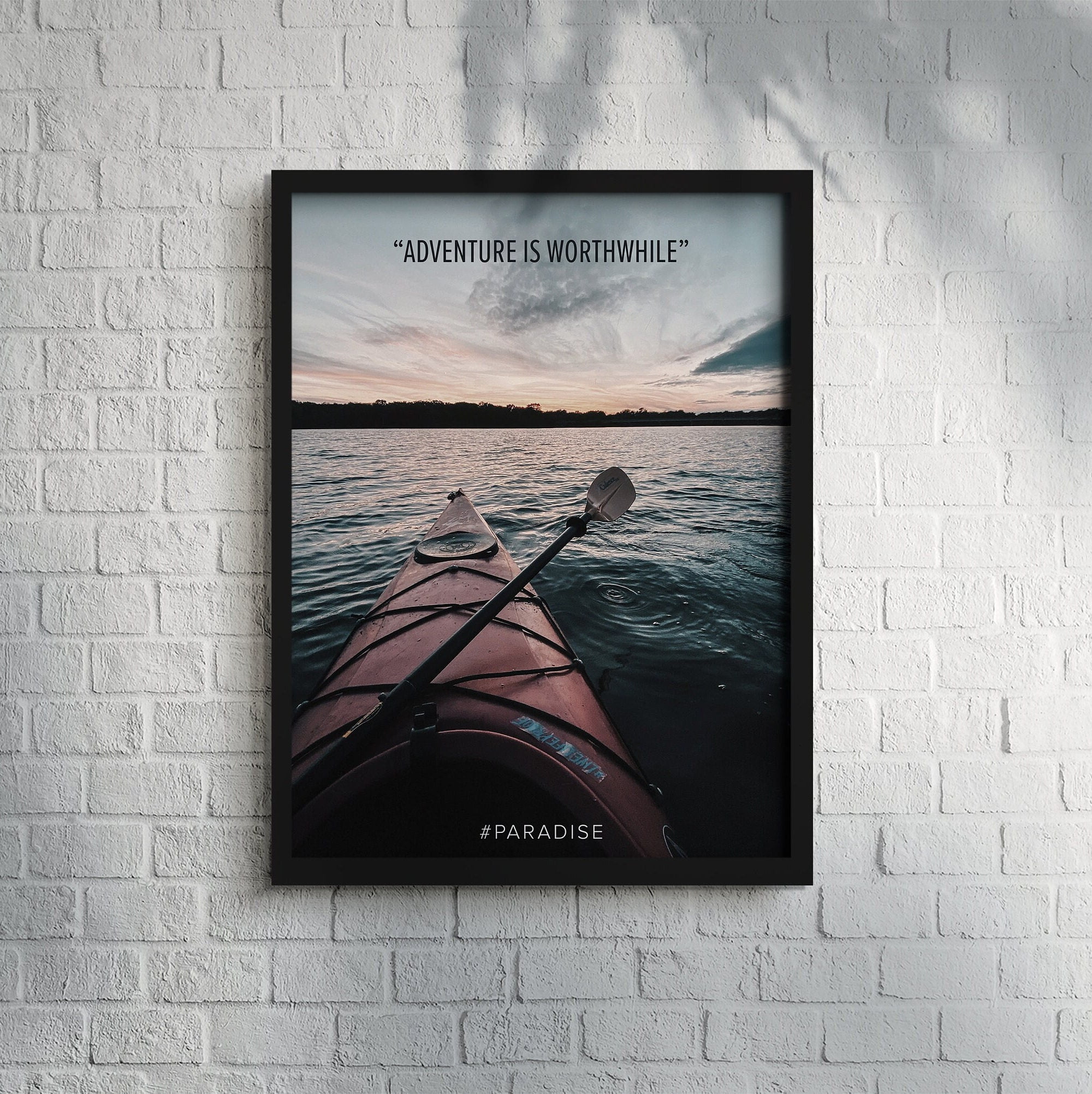 POSTER Adventure is worthwhile | Kayak print | Canoeing | Outdoor life ...