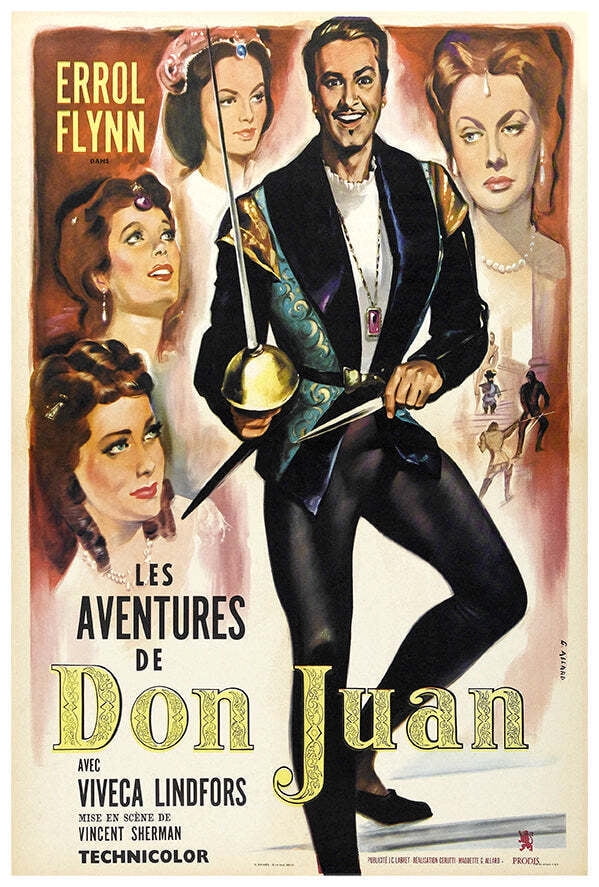 POSTER Adventures of Don Juan - Errol Flynn - French - Movie Poster ...