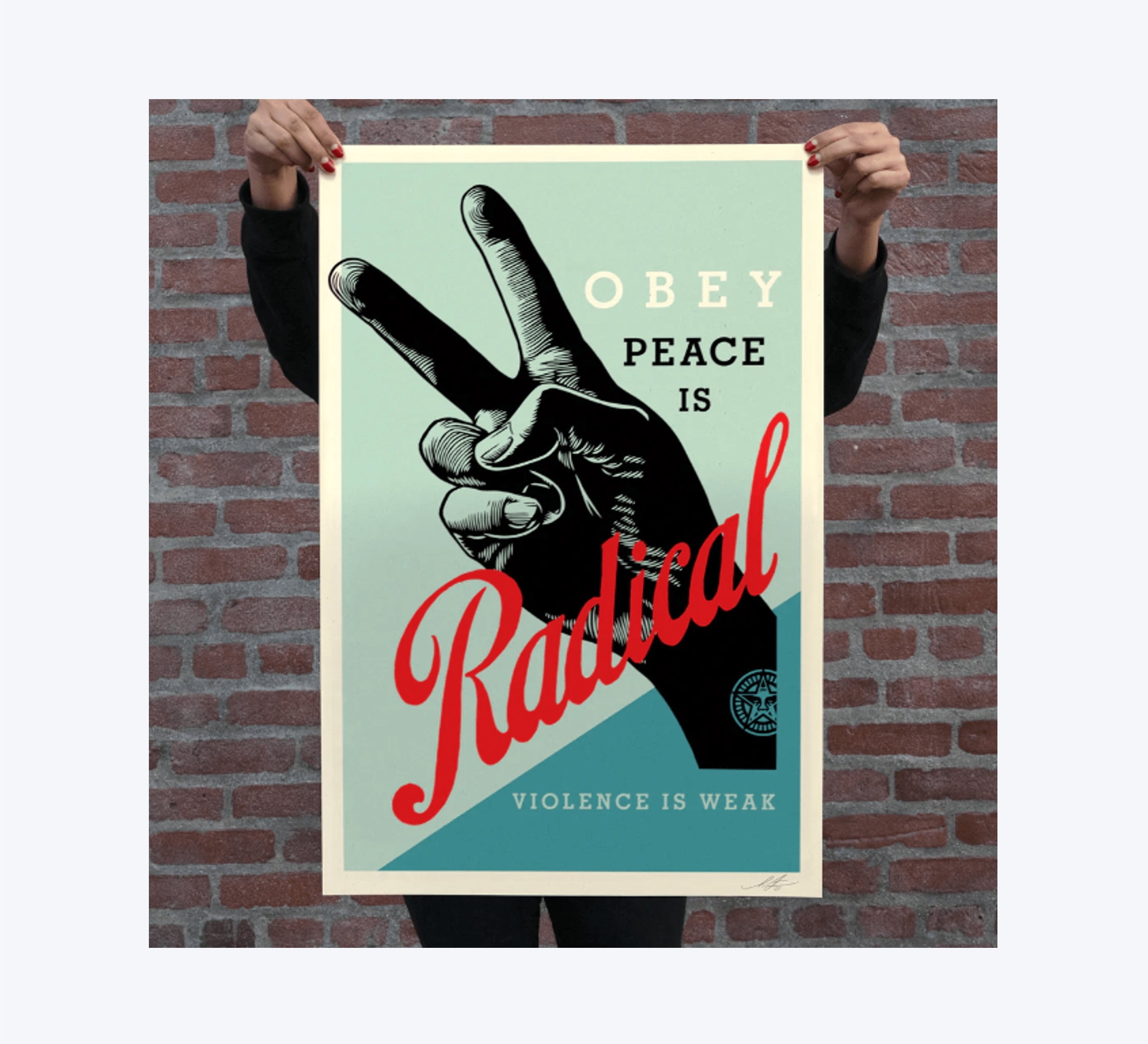 POSTER Affiche Shepard Fairey (OBEY) - Signée - Radical Peace - 2023 - Open Edition Grand Format ...