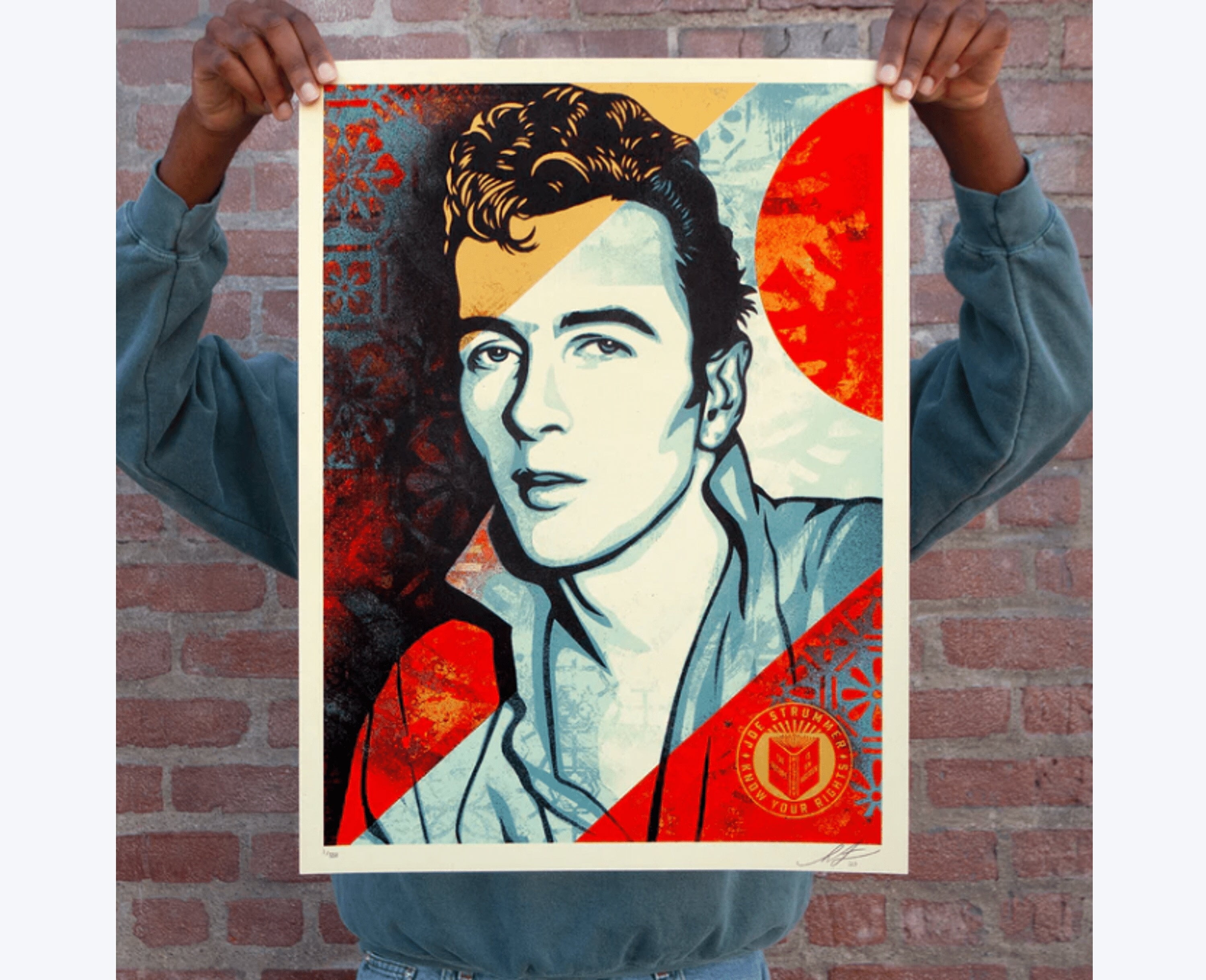 POSTER Affiche Signée - Joe Strummer - Know Your Rights - Shepard Fairey (OBEY) - Edition ...