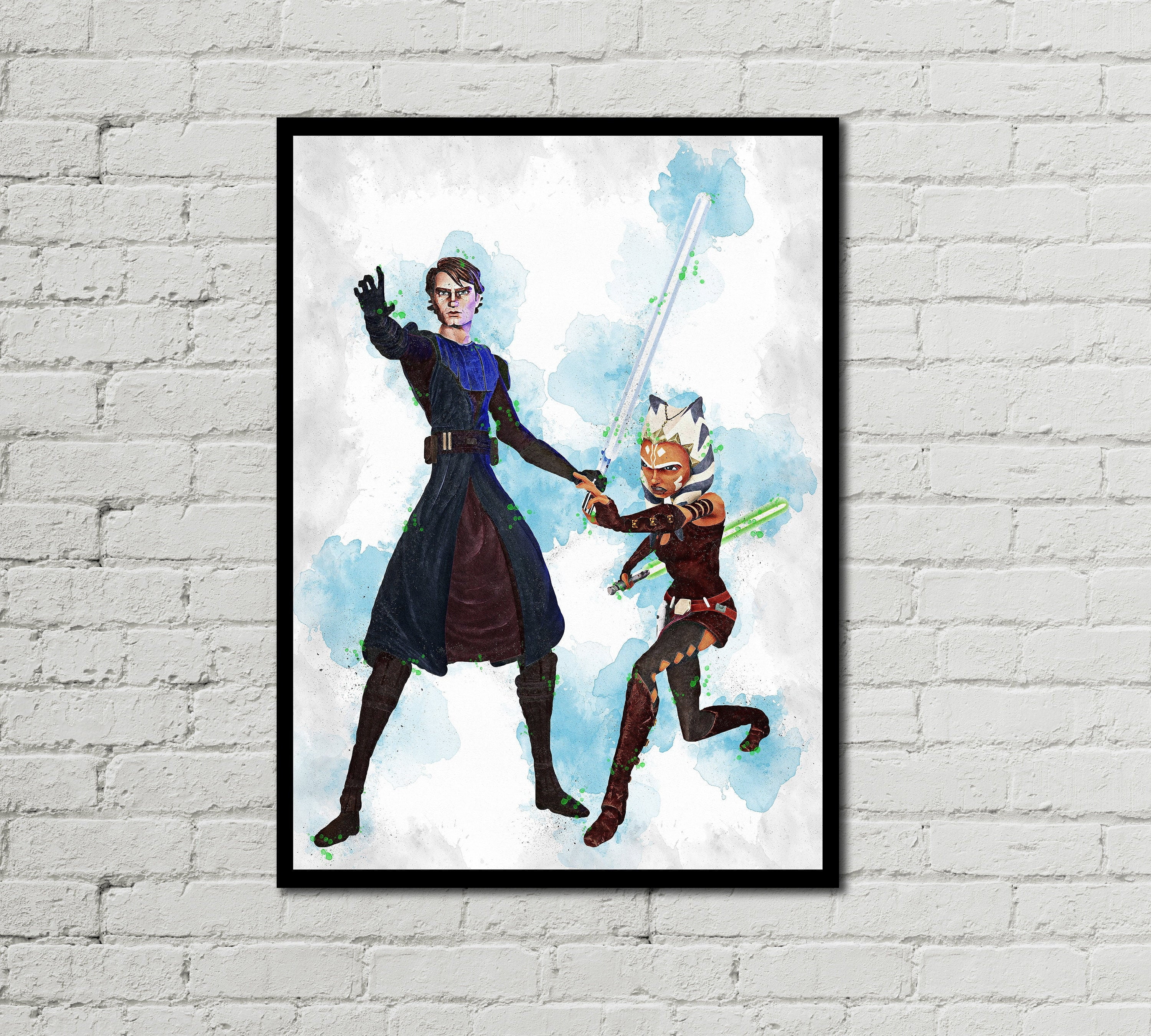 POSTER Ahsoka Tano & Anakin Skywalker - Star Wars Poster - Print - Star ...