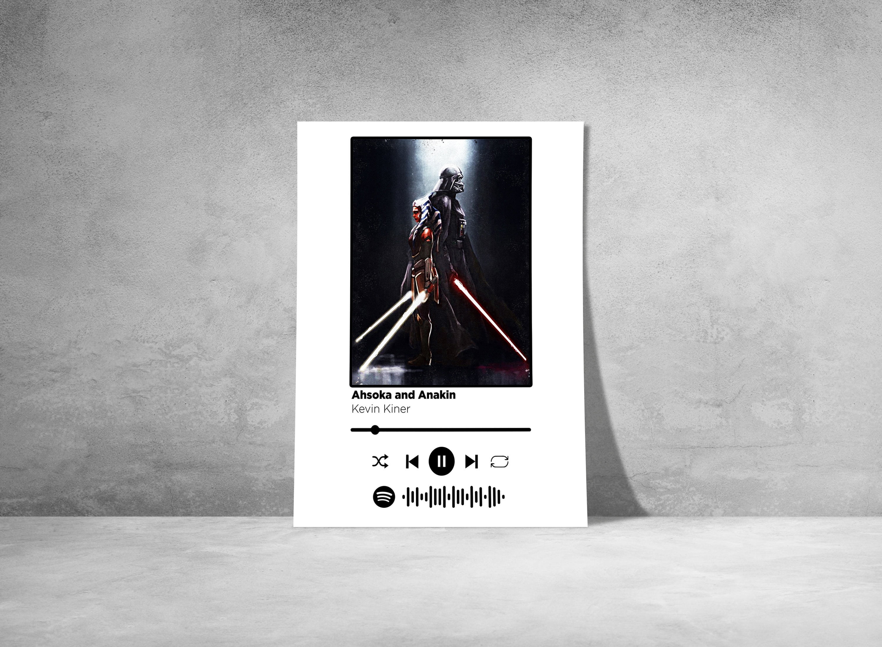 POSTER Ahsoka Tano & Darth Vader - Spotify Code Poster - Ahsoka Tano, Anakin - Star Wars Poster ...