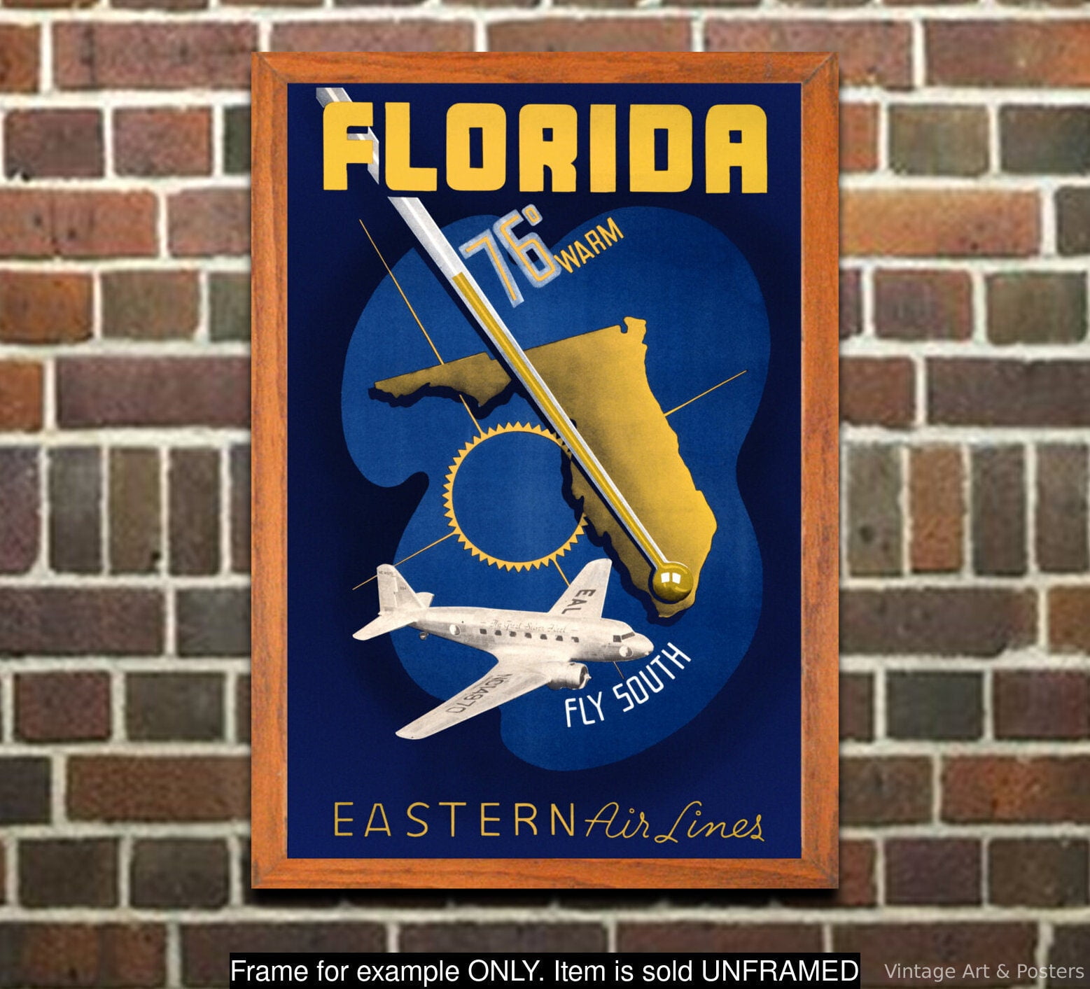 POSTER Airline Travel Poster - Eastern Airlines - Florida - Vintage ...