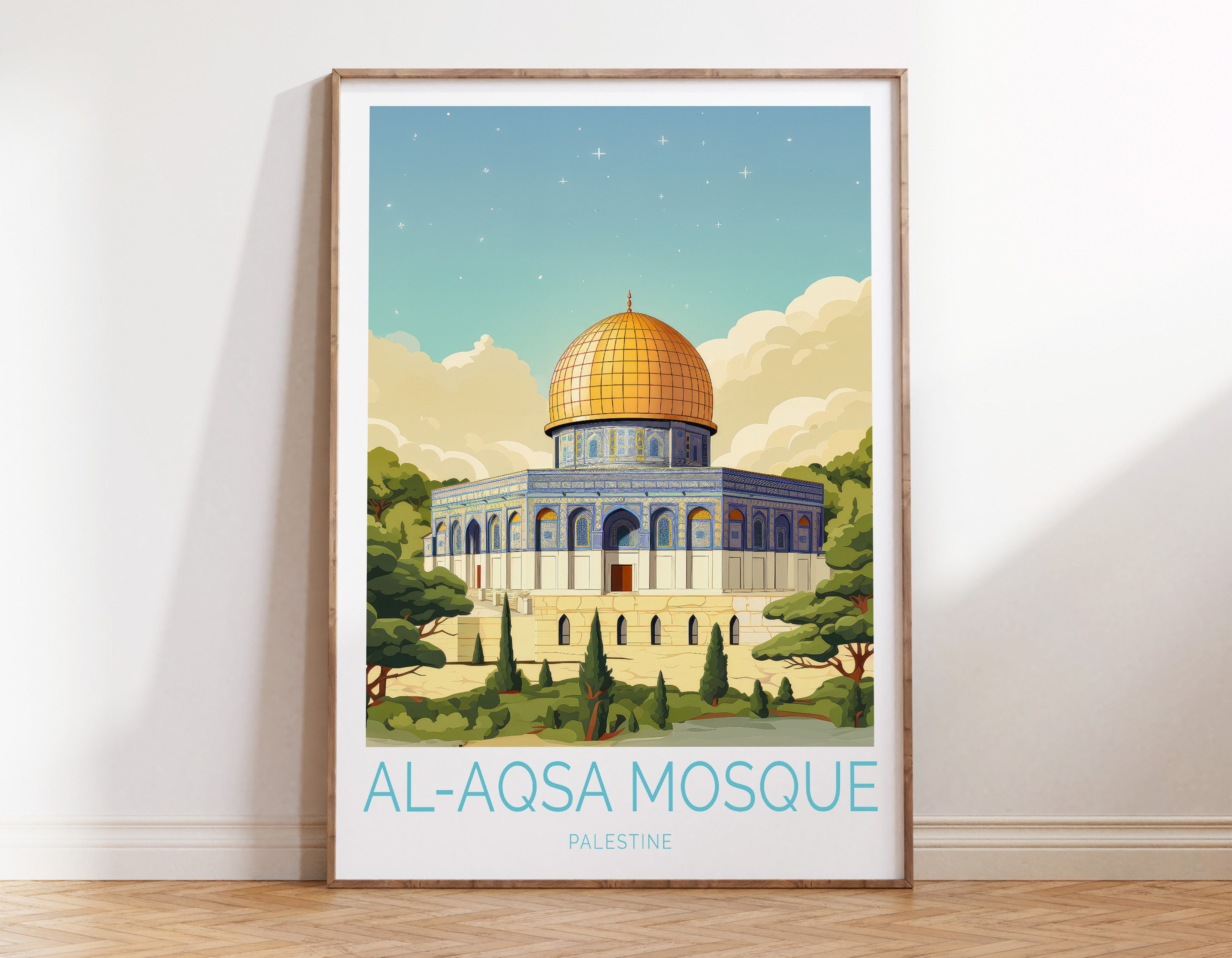 POSTER Al-Aqsa Mosque Palestine Travel Poster, Al-Aqsa Mosque Palestine ...