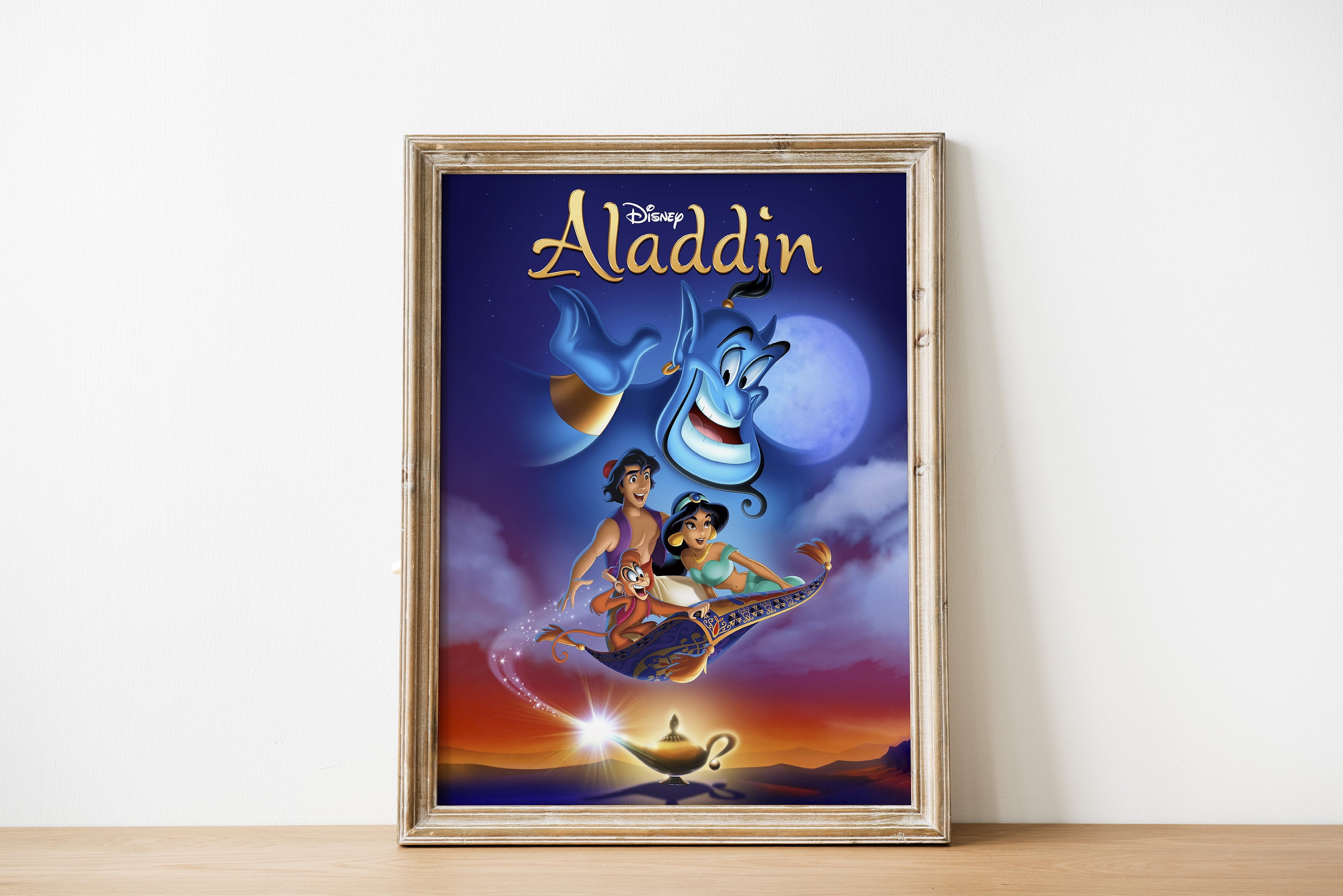 POSTER Aladdin poster, Princess Jasmine wall decor, Printable Poster ...