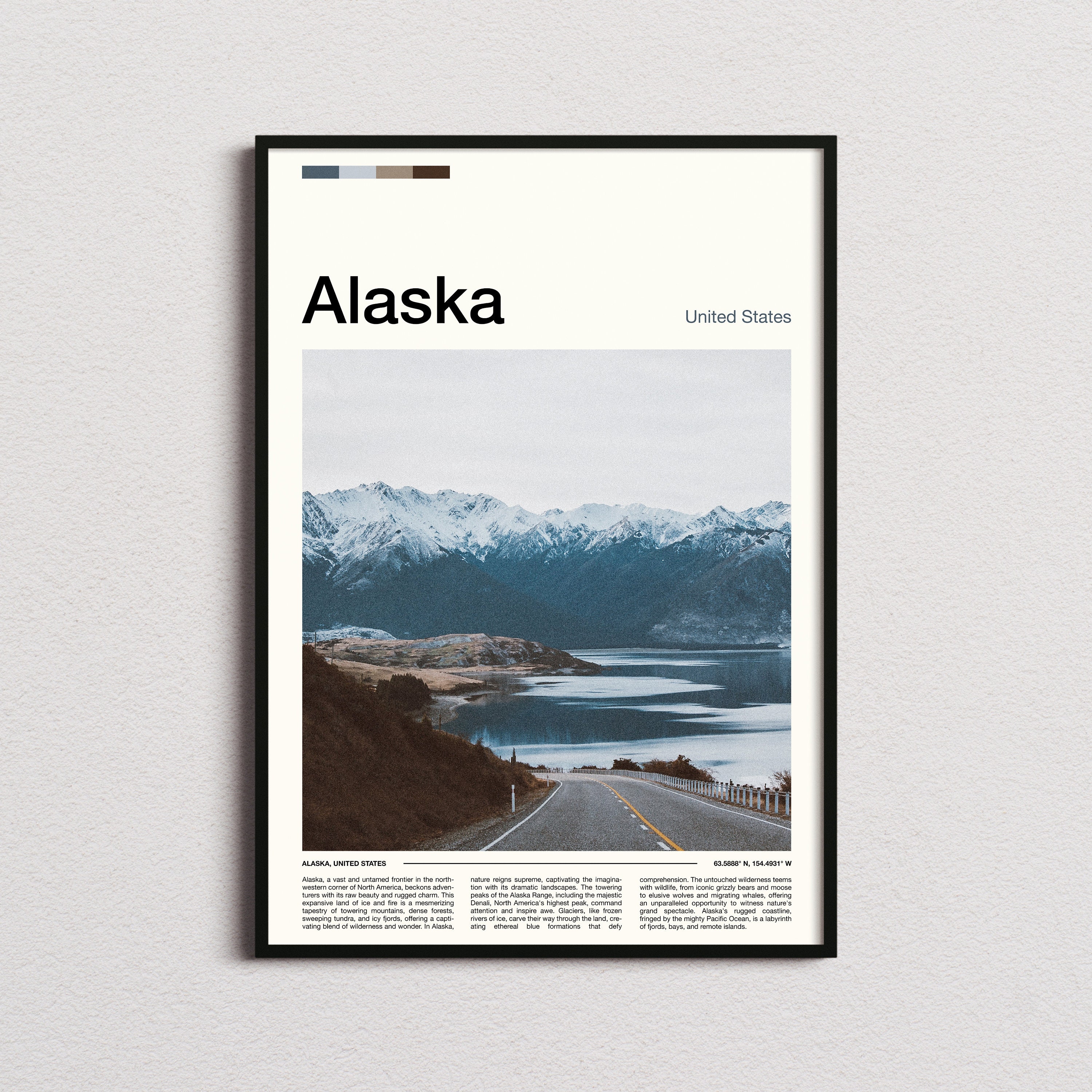 POSTER Alaska Print, Alaska Poster, Alaska Wall Art, Alaska Art Print ...