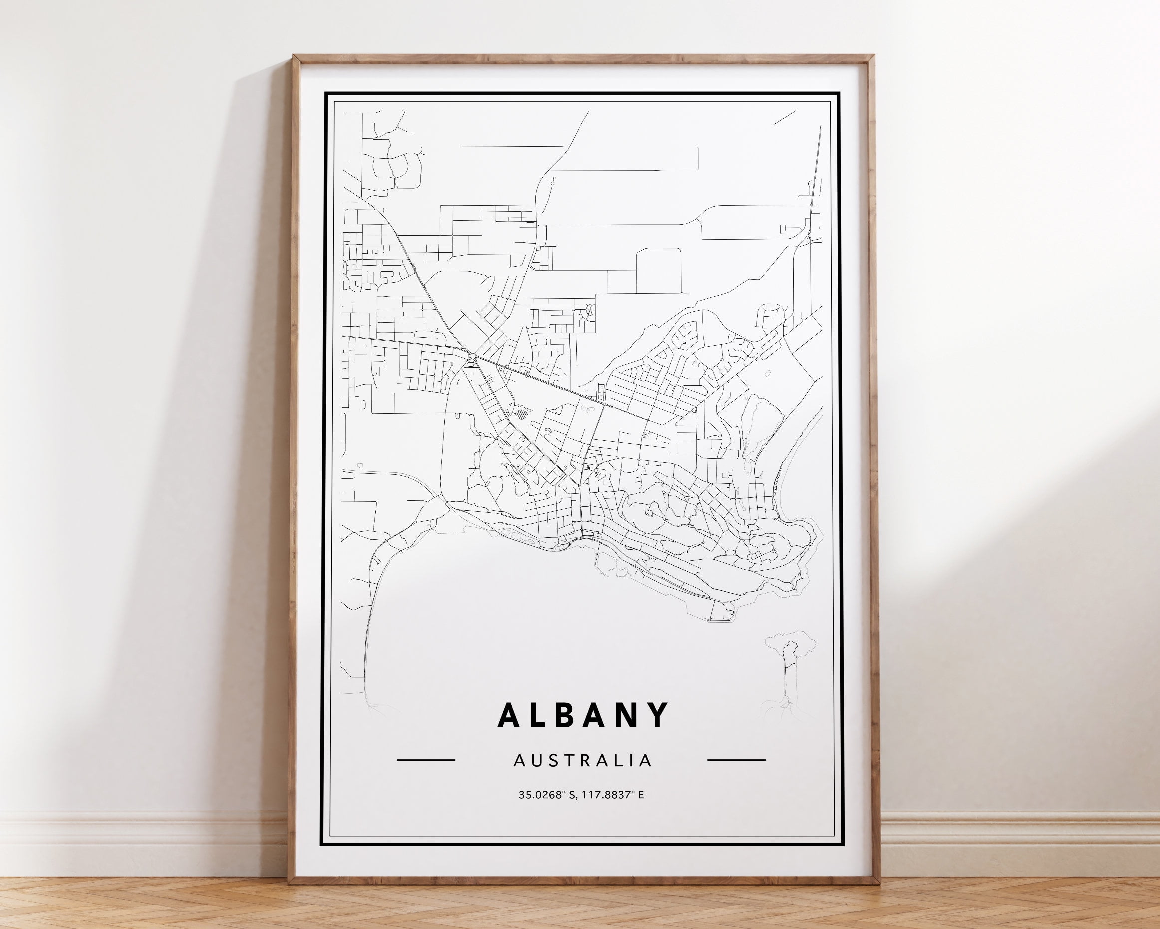 POSTER Albany Australia Map Print, Albany Map Poster, Albany Map Wall ...