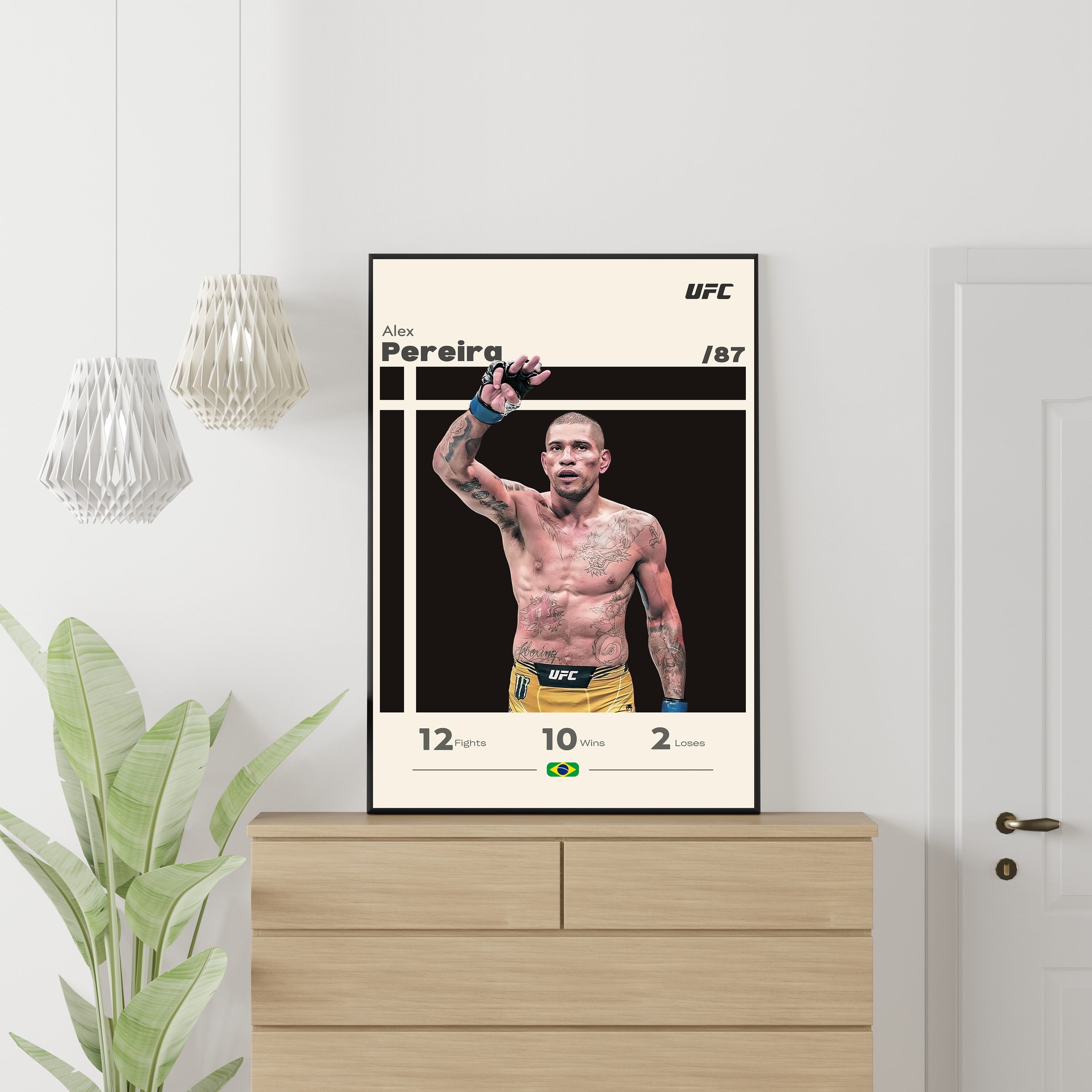 POSTER Alex Pereira Poatan | UFC Poster | Sport Wall Art | Sport Room ...