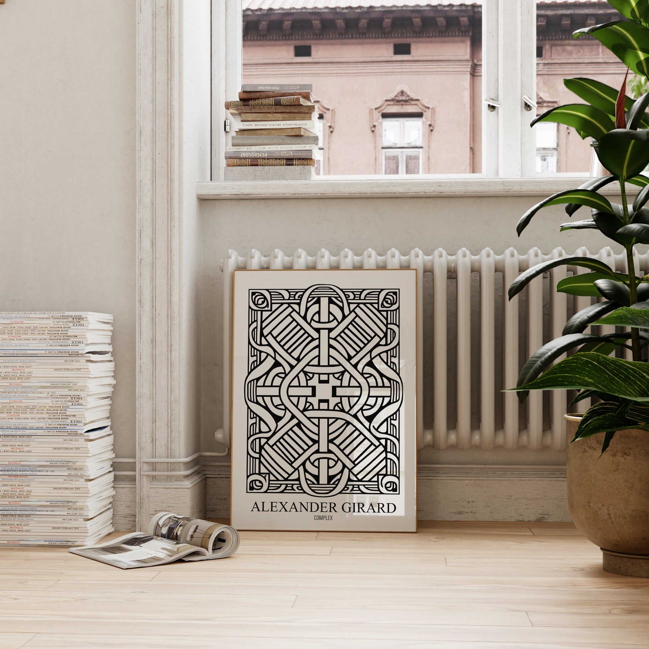 POSTER Alexander Girard Complex Poster, Black And White Wall Art ...