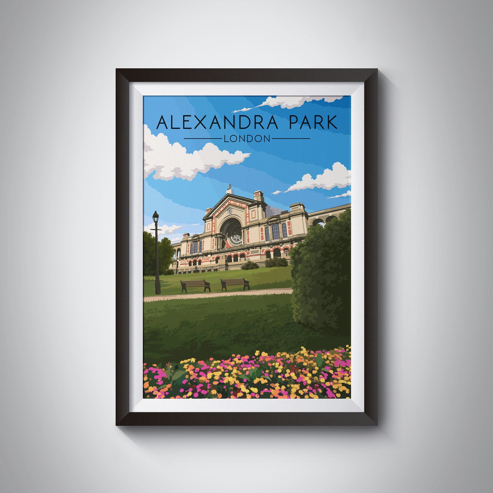 POSTER Alexandra Park Poster, London Travel Print, Ally Pally ...