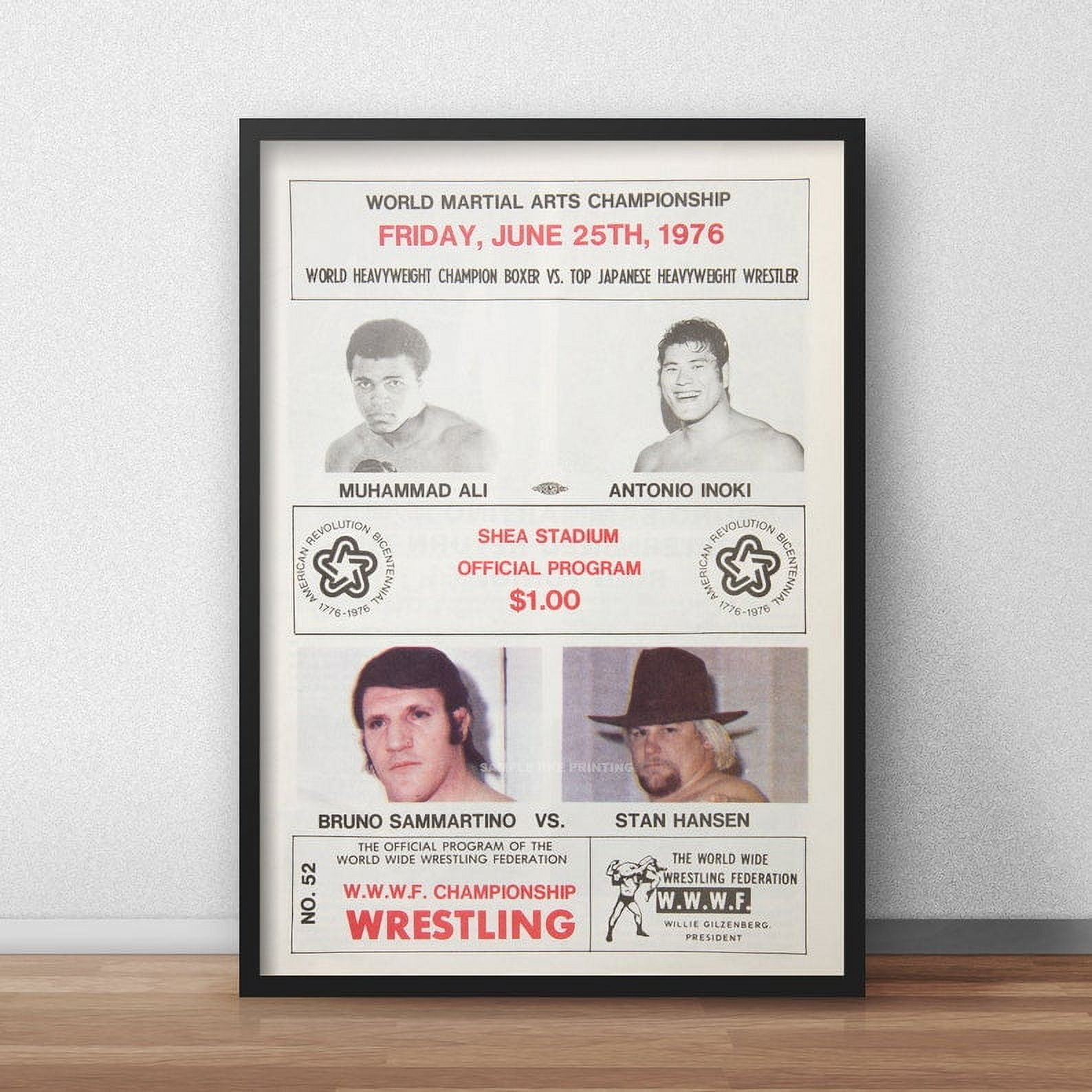POSTER Ali Vs Inoki Martial Arts Vintage Boxing Poster - Famous Boxing ...