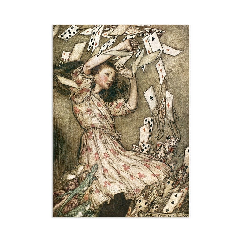 POSTER Alice In Wonderland Vintage Art Print Poster Quirky Wall Art ...