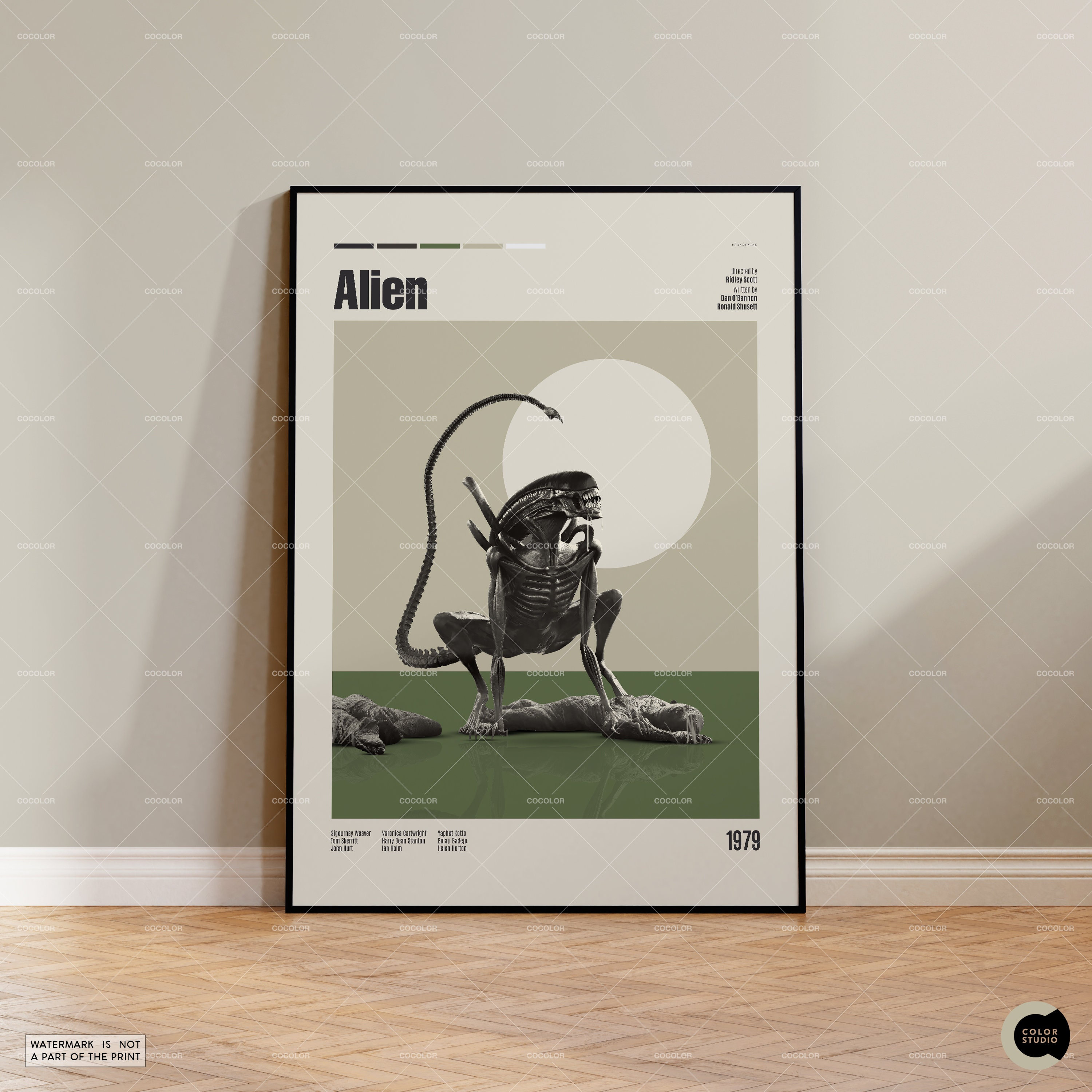 POSTER Alien, Retro Movie Poster, Midcentury Modern, Retro Tv Show ...