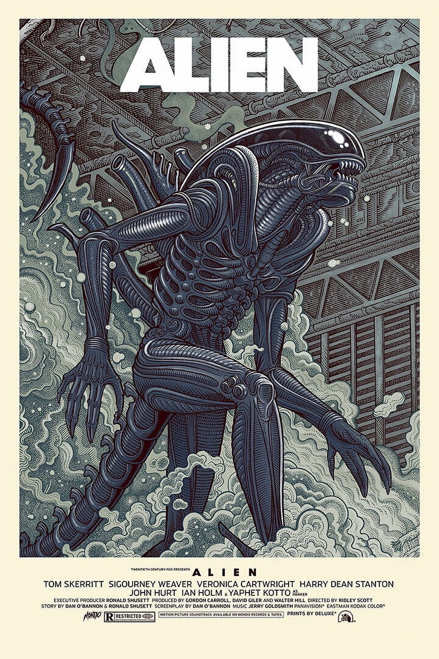 POSTER Alien Xenomorph Physiology Chart Silk Print Wall Art Home Decor ...