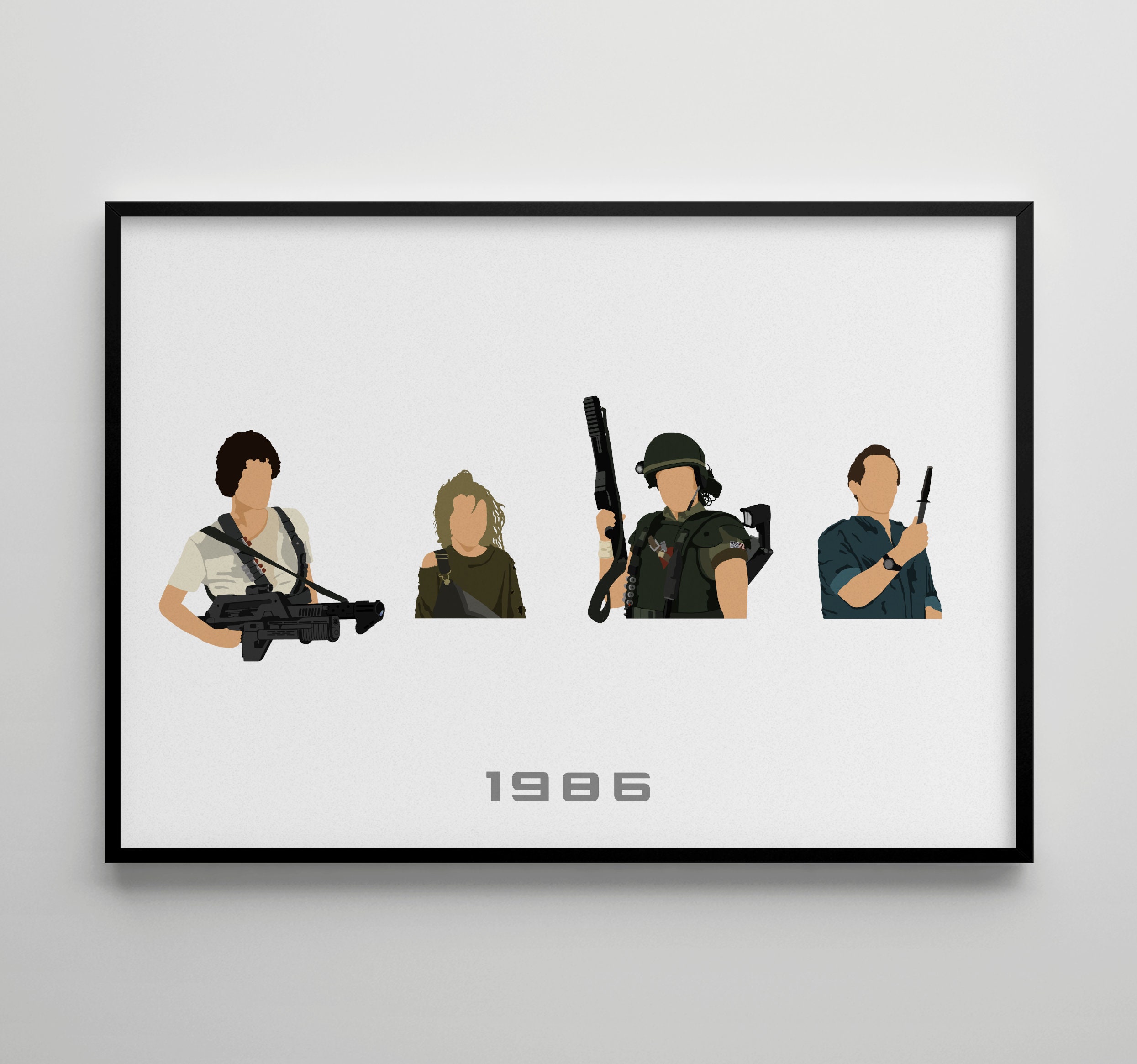 POSTER Aliens: Movie Poster / Alternative Film Art / Character Drawing ...