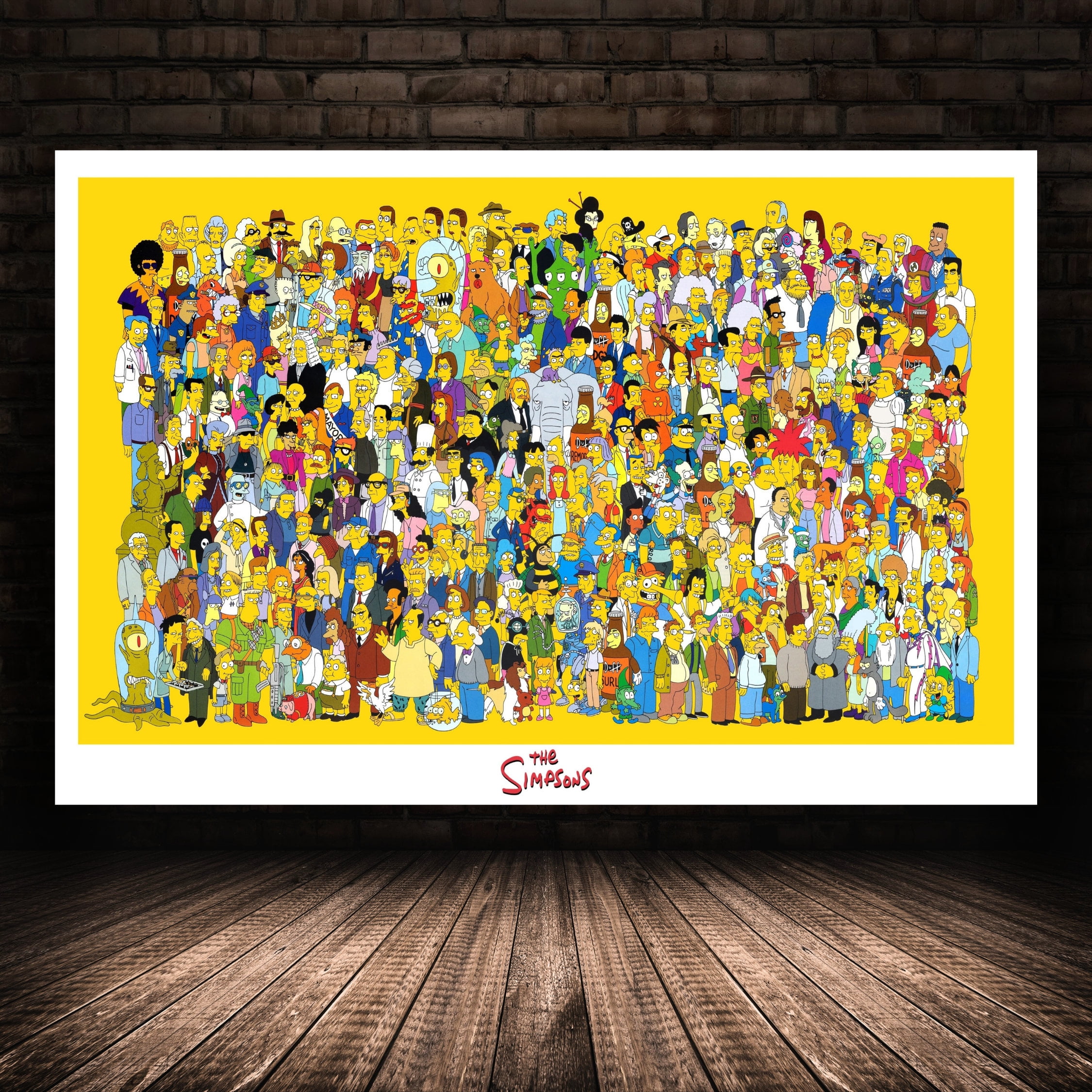 POSTER All Simpsons Characters Poster, Cartoon Wall Art, Rolled Poster ...