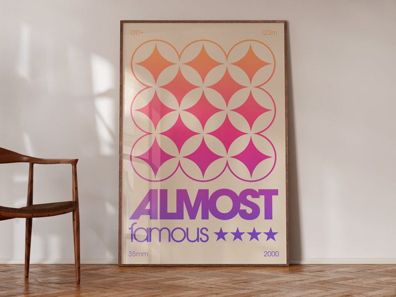 POSTER Almost Famous Art Print, Vintage Movie Poster-UNFRAMED - Walmart.com
