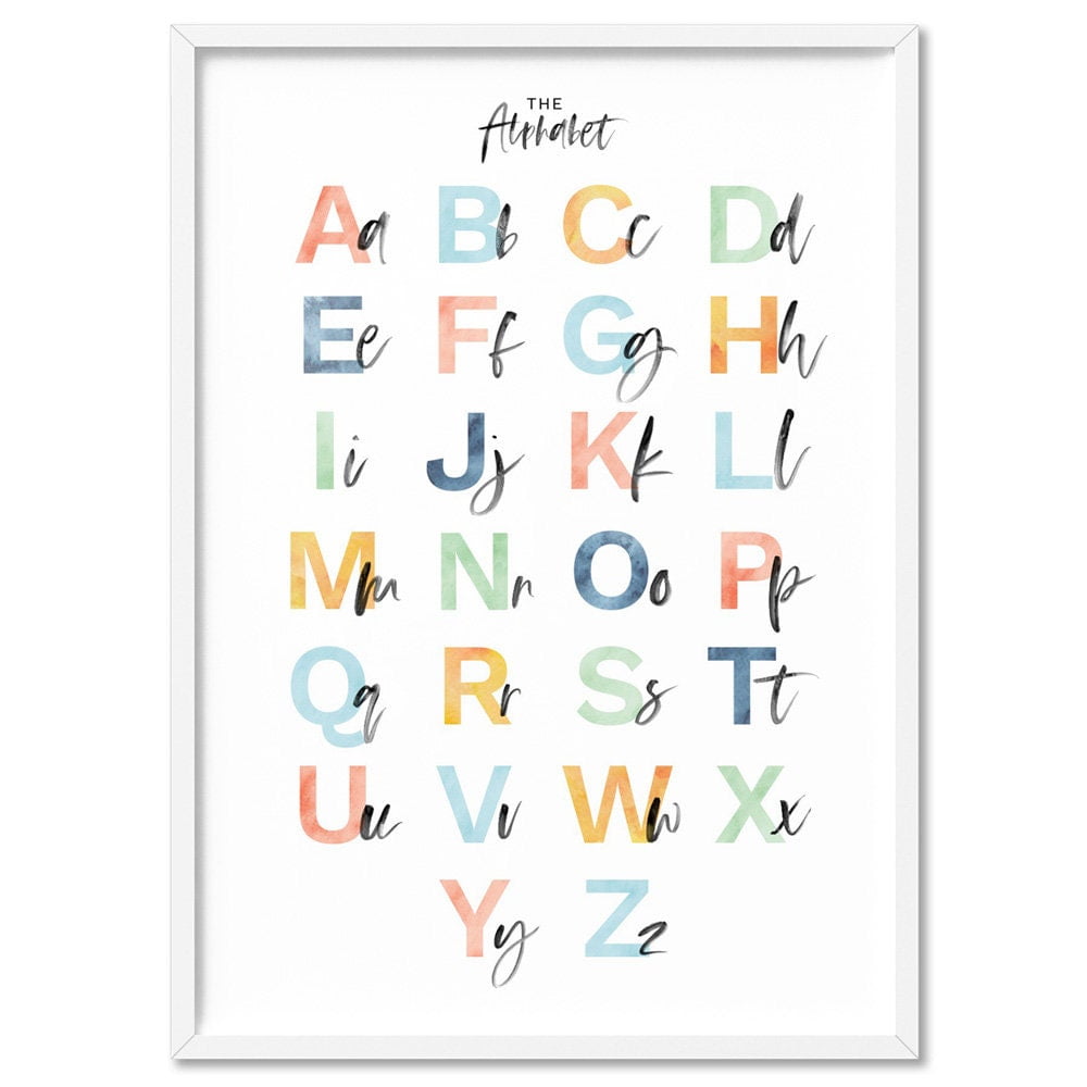 POSTER Alphabet Art Print. Preschool ABC Poster. Uppercase Letters ...