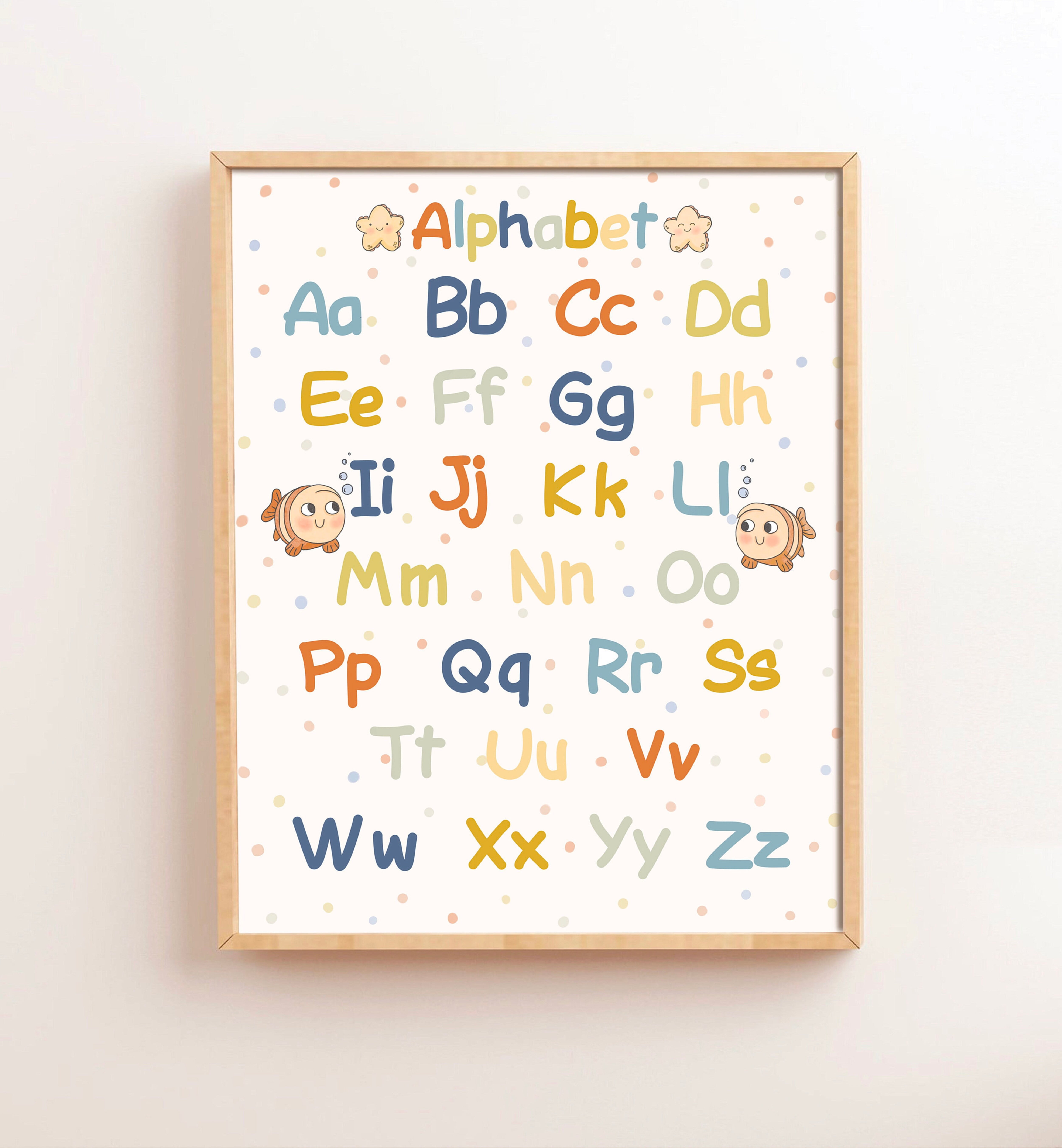 POSTER Alphabet Poster Nursery Wall Art Kids Room Decor ABC Poster for ...