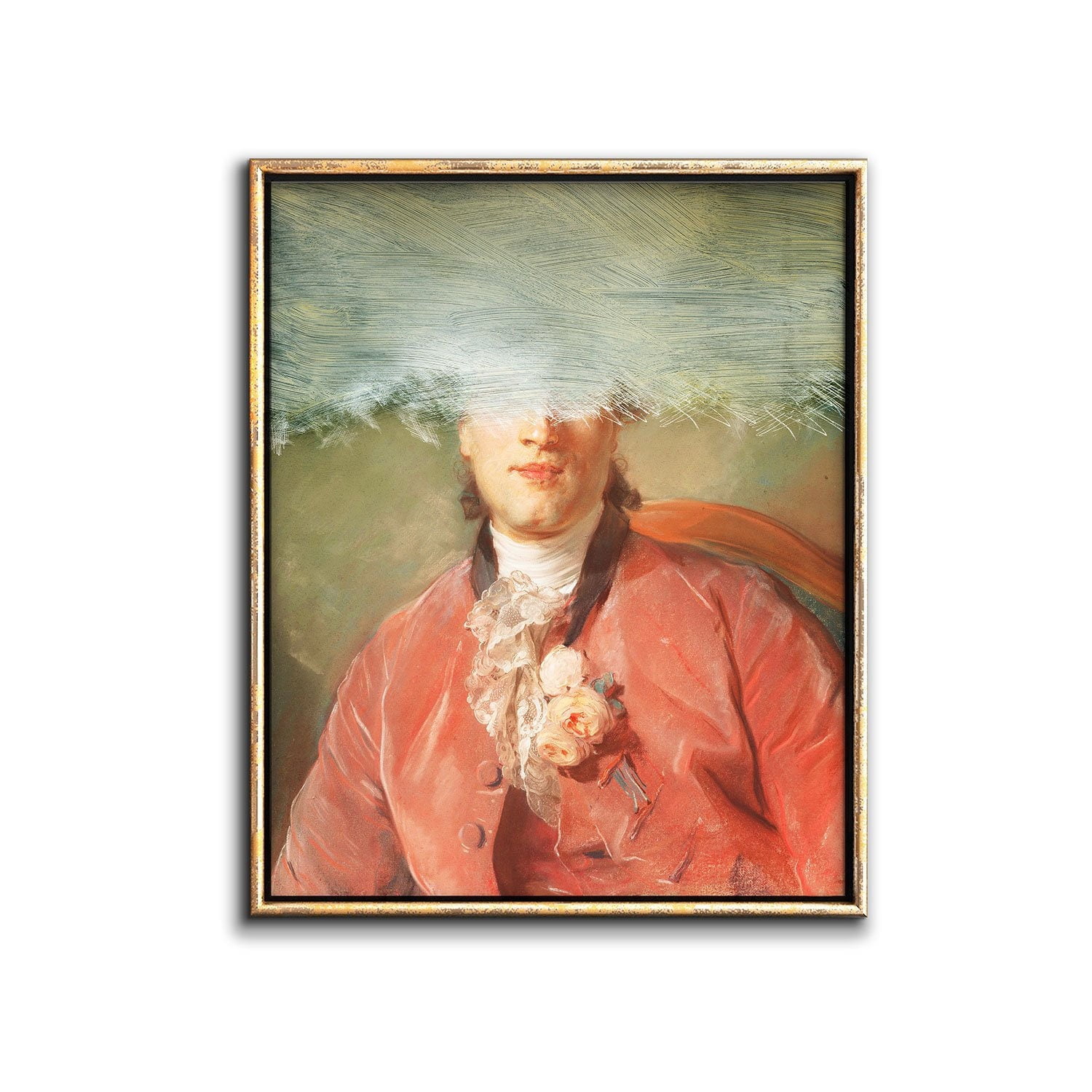 POSTER Altered Art Vintage Portrait of a Man Pastel Painting , Quirky ...